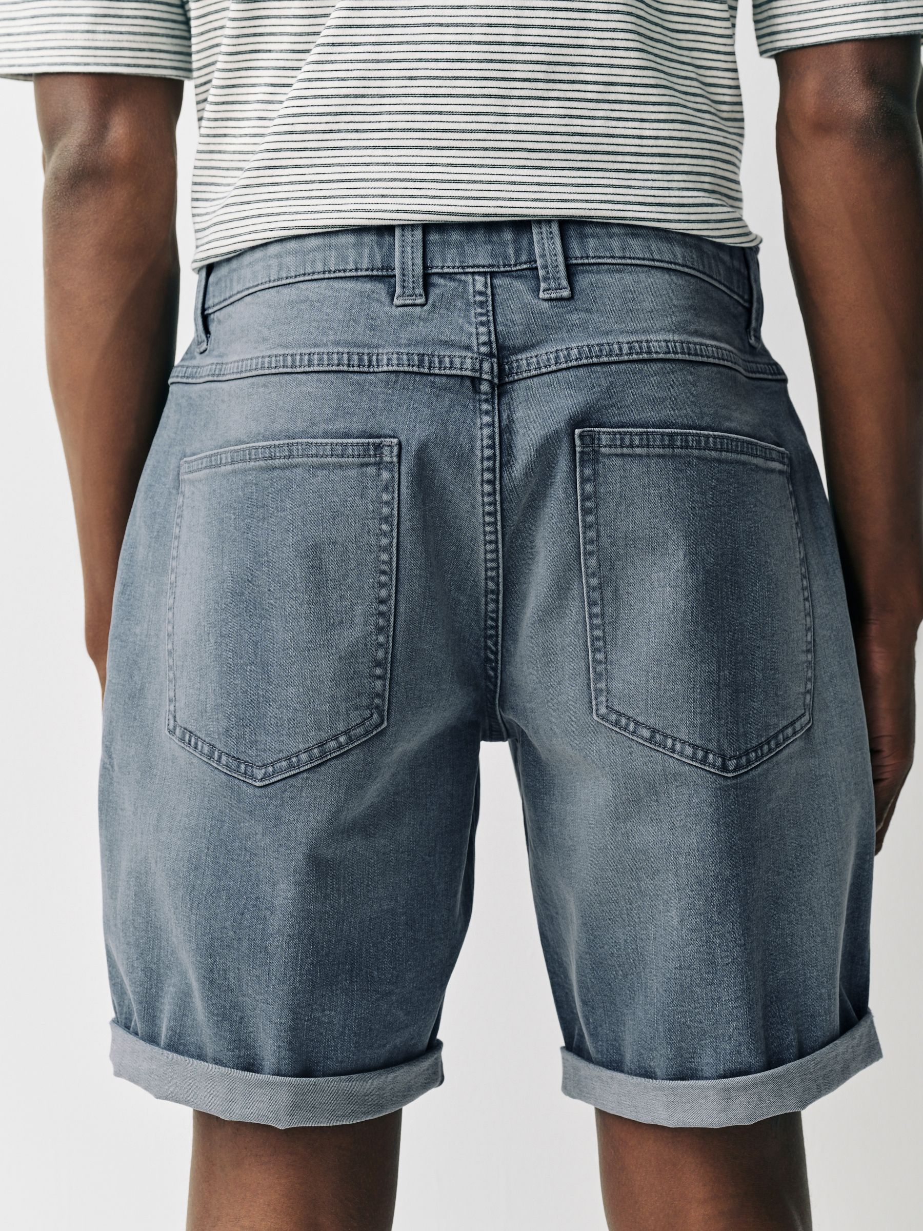 Buy Blue Slim Fit Stretch Denim Shorts from the Next UK online shop
