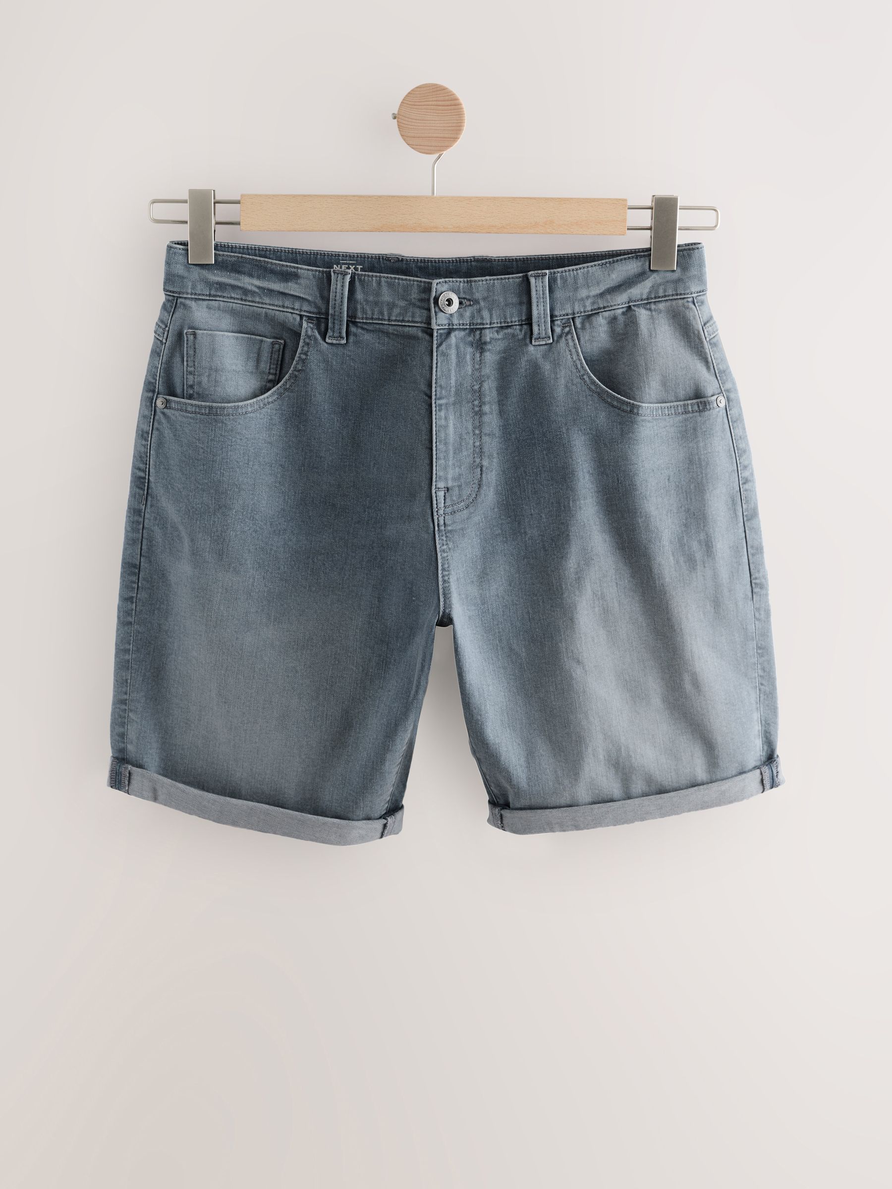 Buy Blue Slim Fit Stretch Denim Shorts from the Next UK online shop