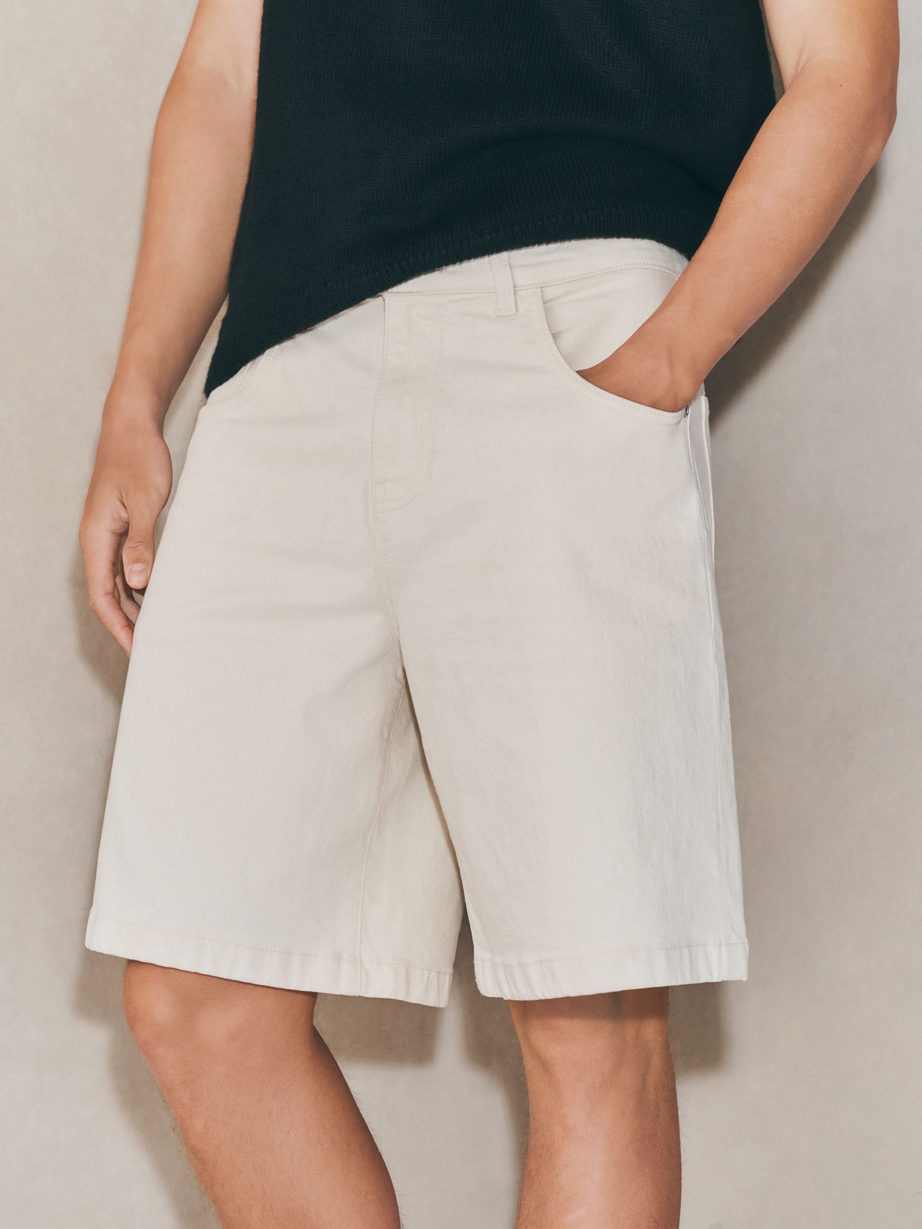 Buy Ecru Edit Jort Denim Shorts from the Next UK online shop