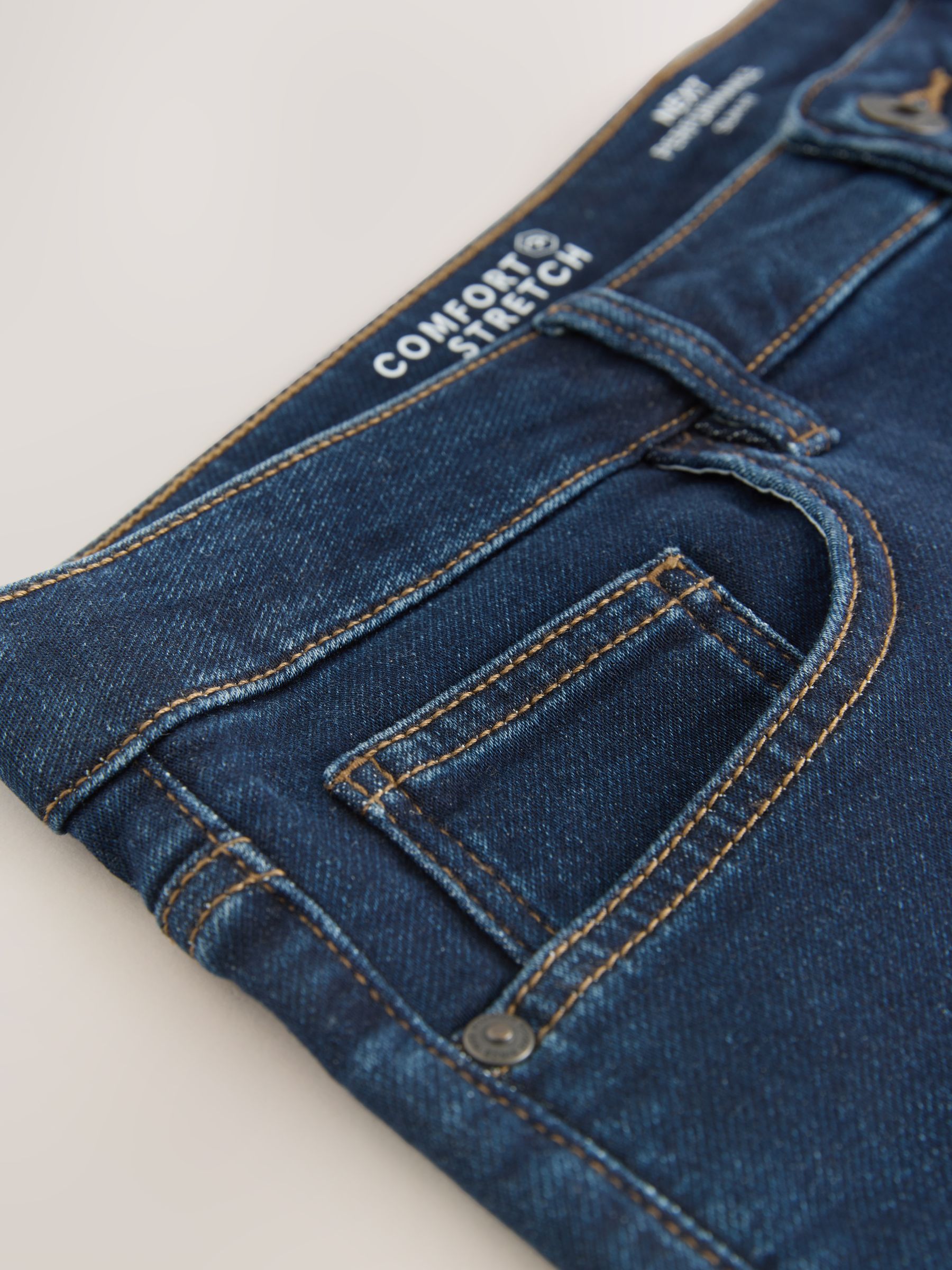 Buy Dark Blue Comfort Stretch Denim Shorts from the Next UK online shop