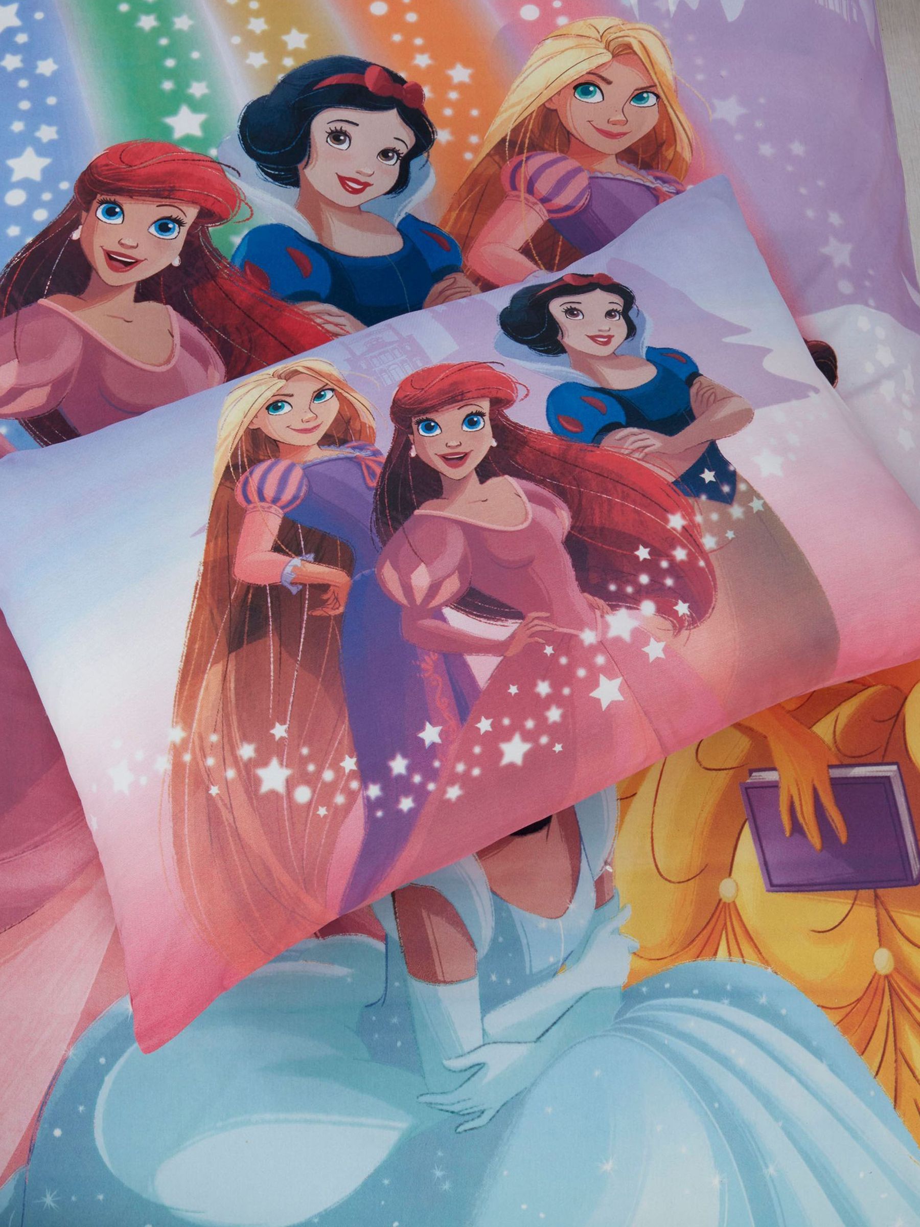 Buy Disney Princess Multi Multi Reversible Single Duvet Cover and ...