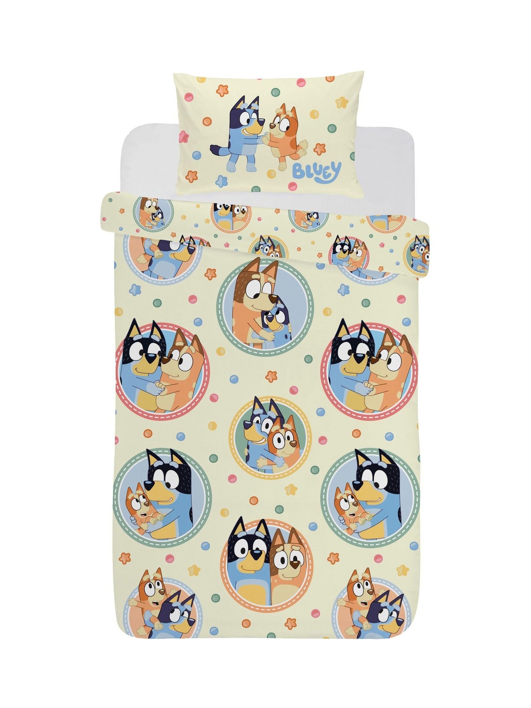Buy Bluey Multi 100% Cotton Reversible Single Duvet Cover and ...