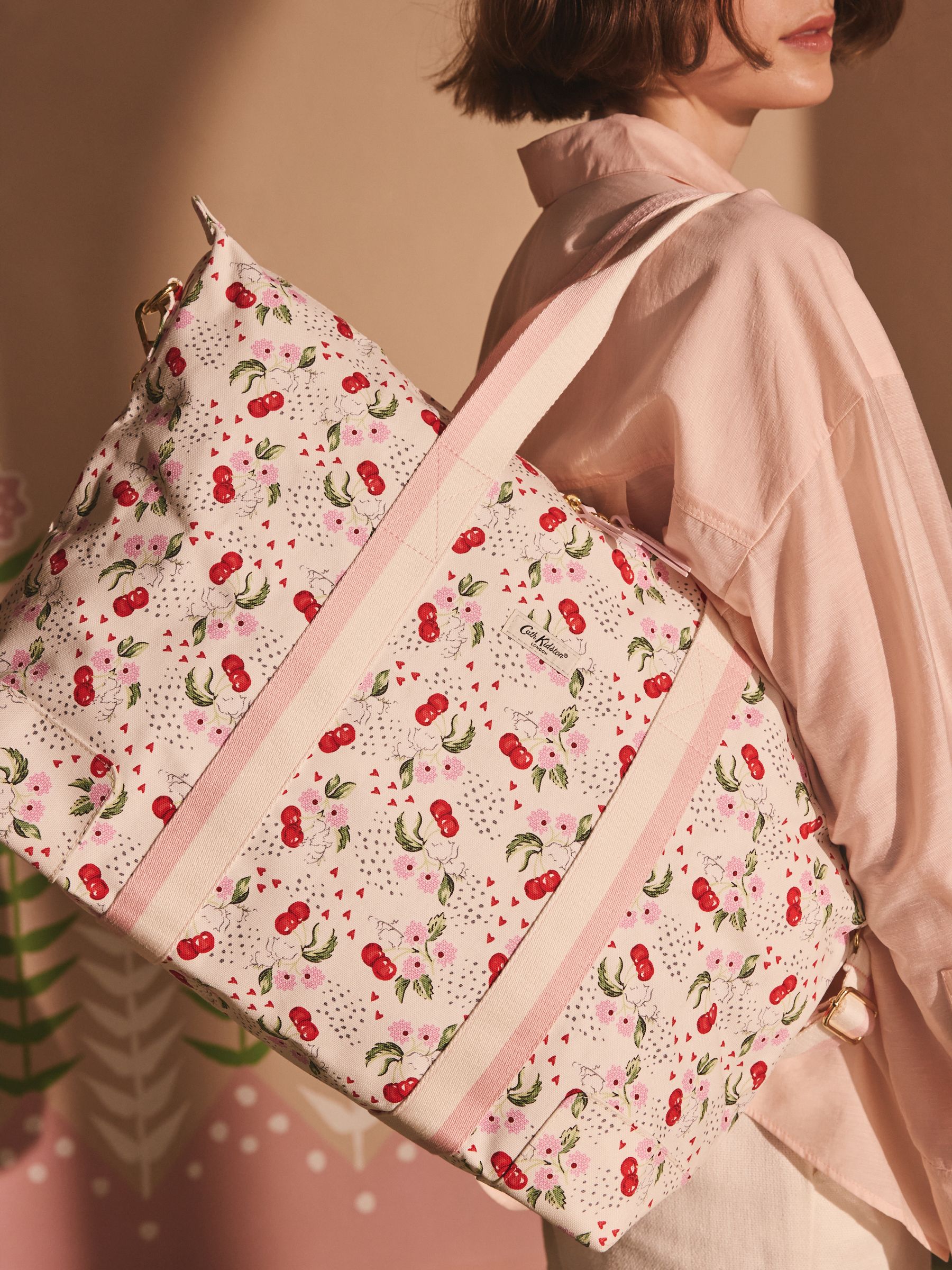 Buy Cath Kidston Ecru Cherries Overnight Bag from Next USA