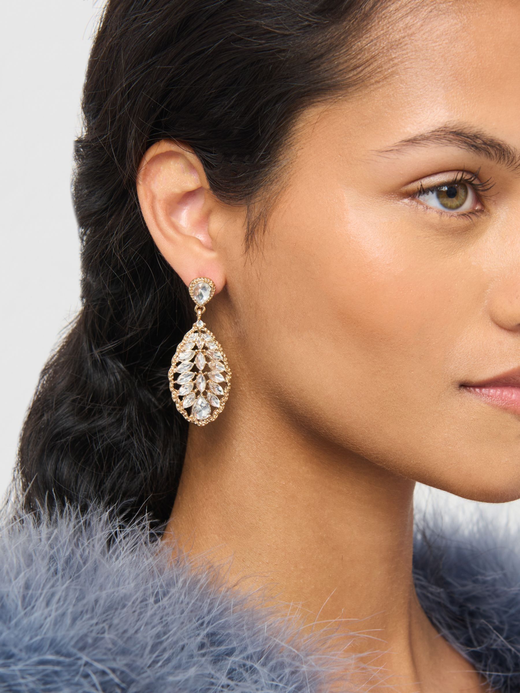 Bling drop earrings store