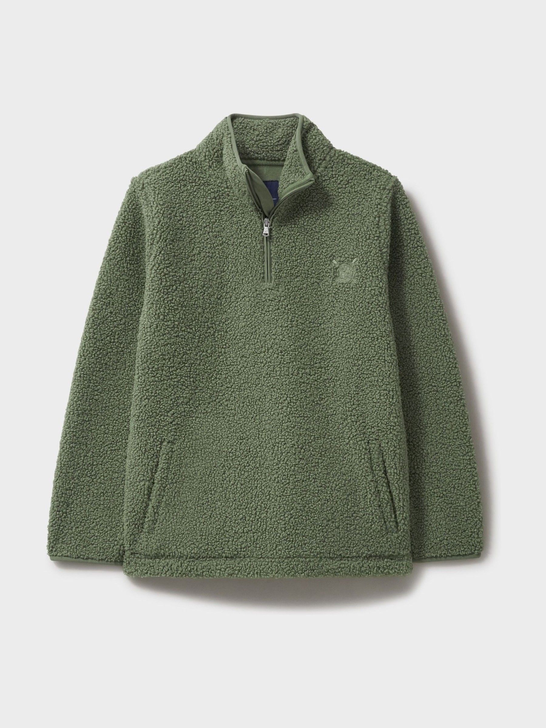 Buy Crew Clothing Company Green Borg Half Zip Fleece from the Next UK ...