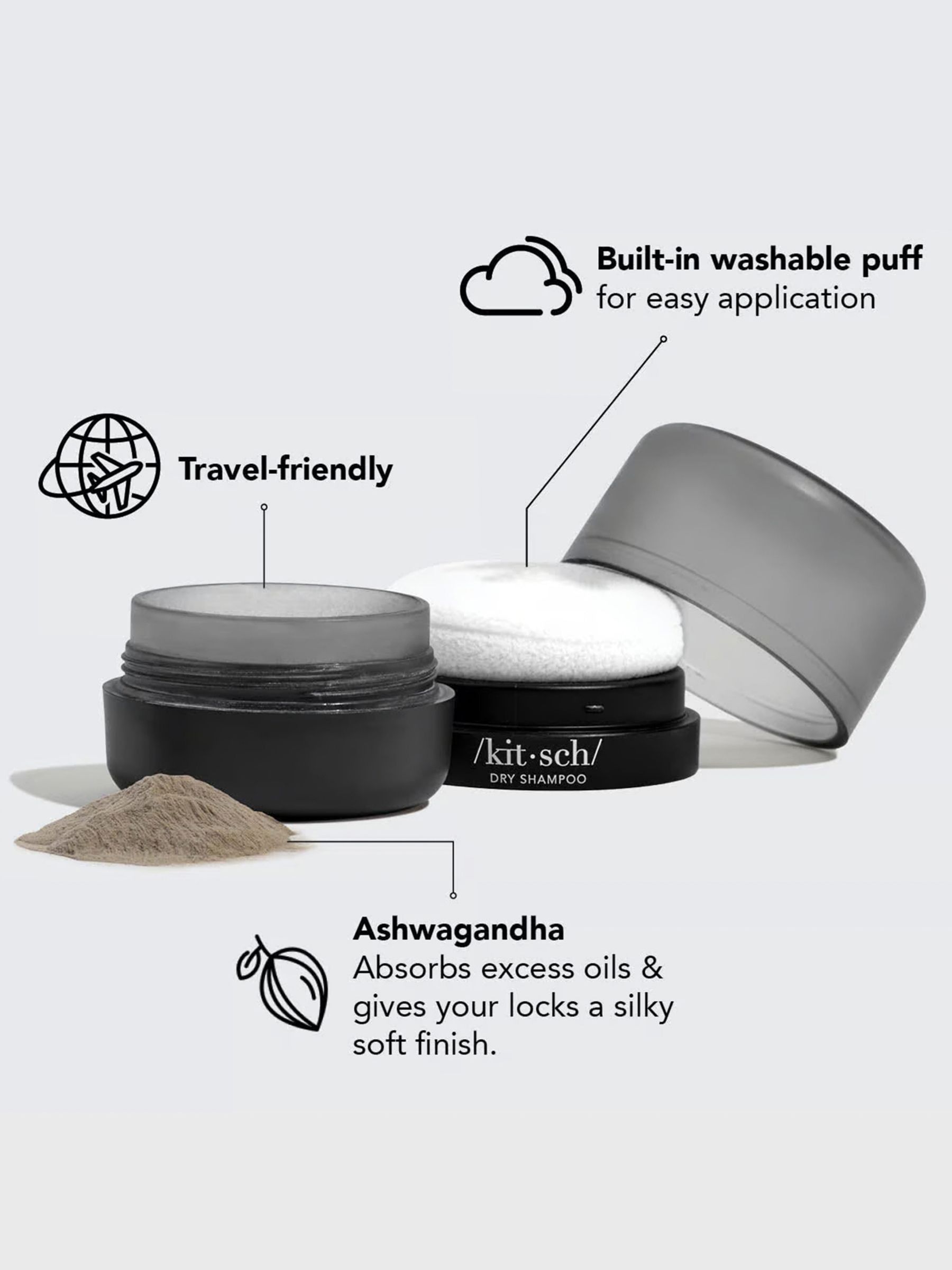 Buy Kitsch Volumizing Rice Protein Tinted Dry Shampoo Powder from the ...