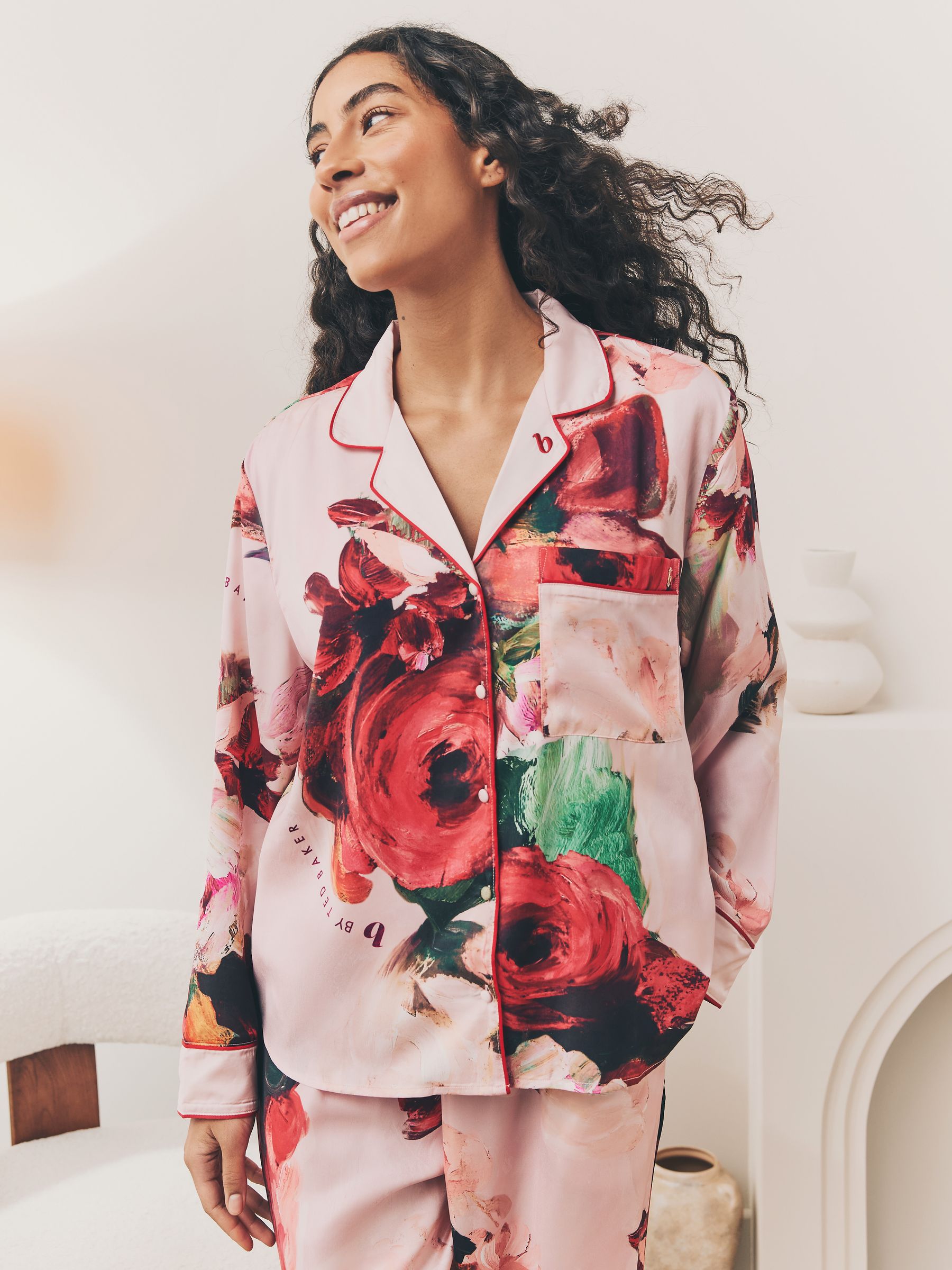 Buy B By Ted Baker Satin Button Through Pyjamas from the Next UK online ...
