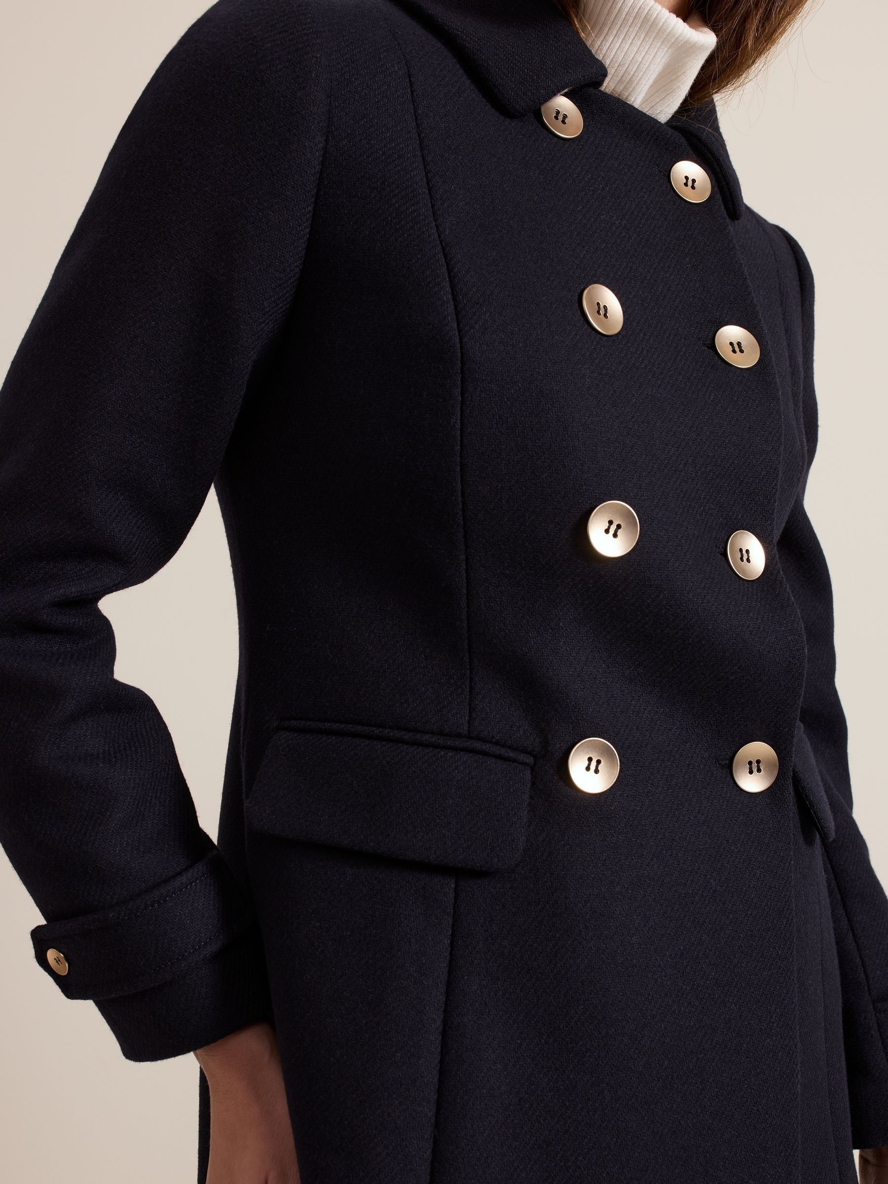 Buy Phase Eight Blue Petite Aurelie Wool Peacoat from the Next UK ...