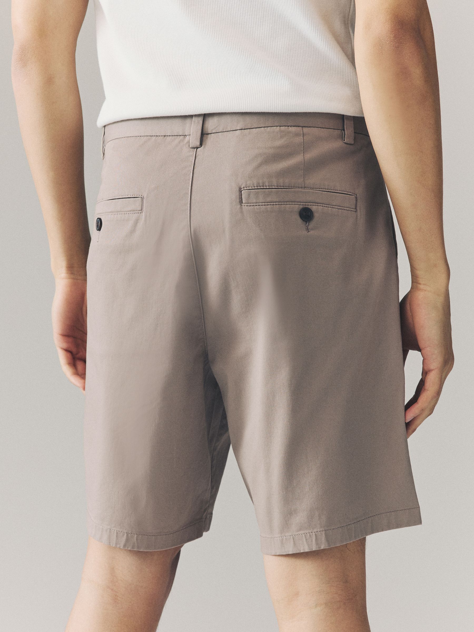 Buy Neutral Slim Fit Stretch Chinos Shorts 3 Pack from the Next UK ...