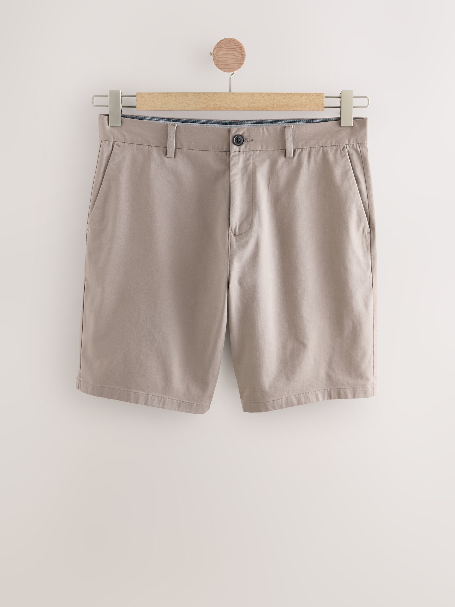 Buy Neutral Slim Fit Stretch Chinos Shorts 3 Pack from the Next UK ...