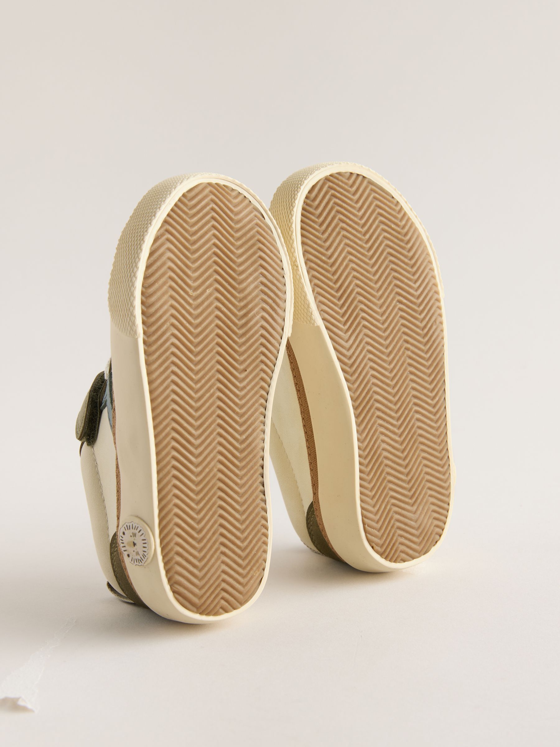 Buy Neutral Wide Fit (G) Touch Fastening Chevron Trainers from the Next ...