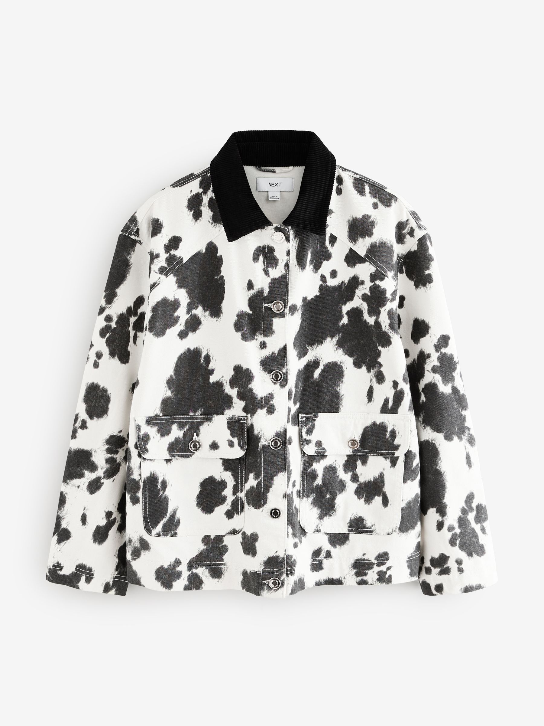 Buy Cow Print Cord Collar Jacket from the Next UK online shop