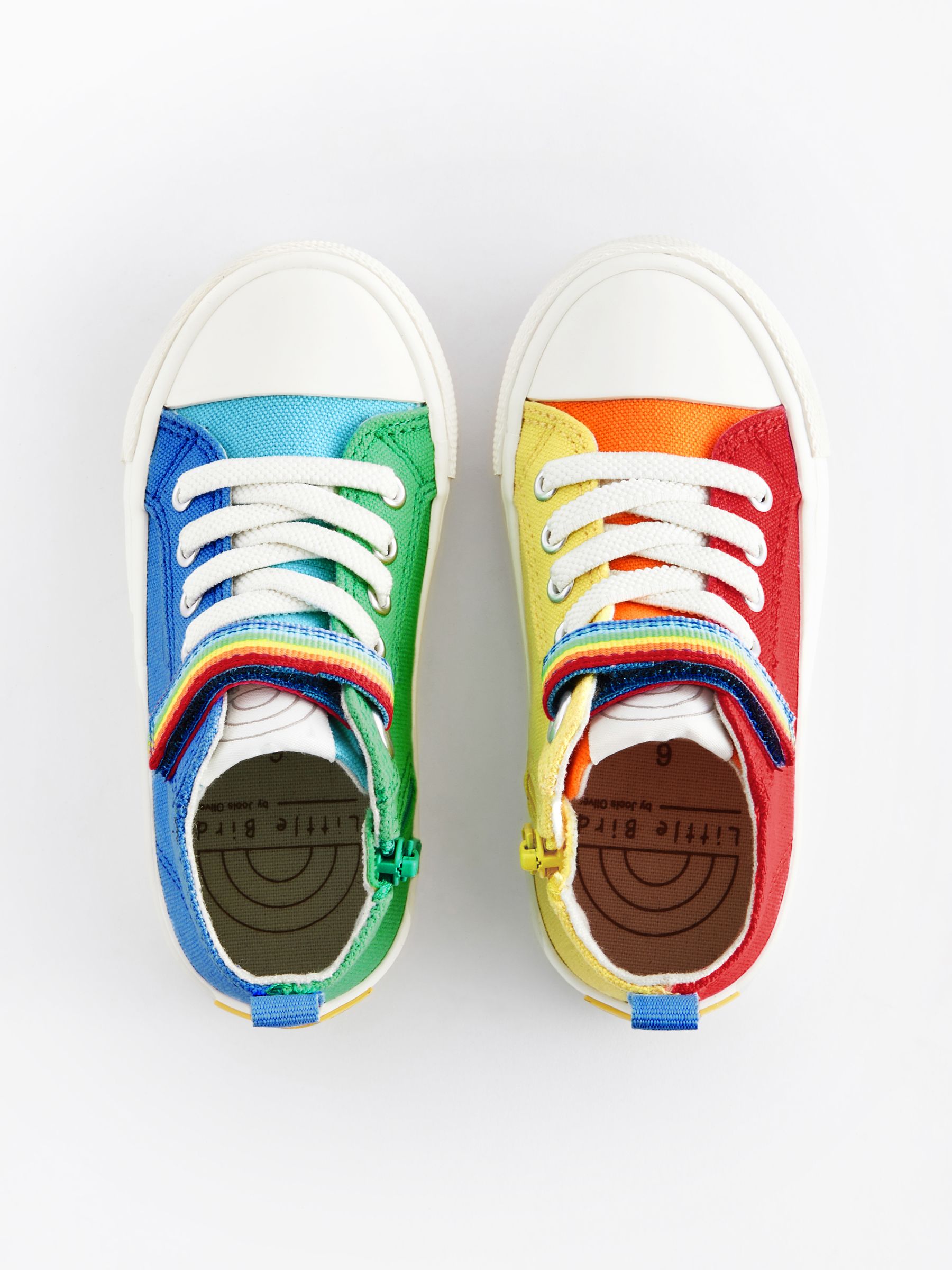 Buy Little Bird by Jools Oliver Red/Blue Younger Multi Canvas Hi-Top ...