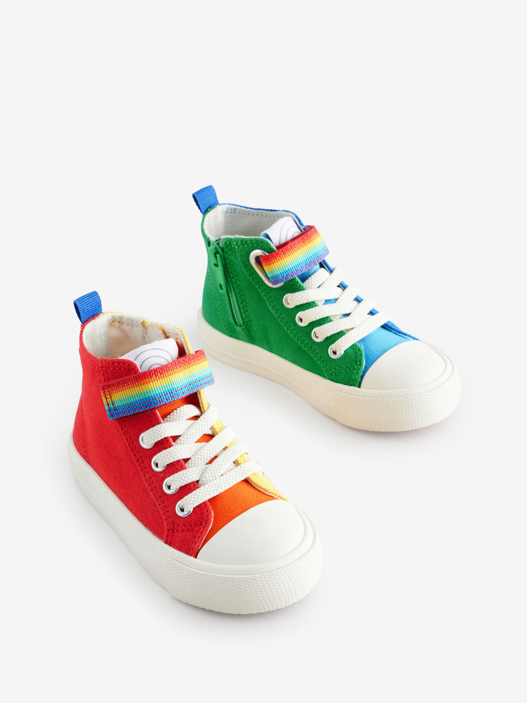 Buy Little Bird by Jools Oliver Red/Blue Younger Multi Canvas Hi-Top ...