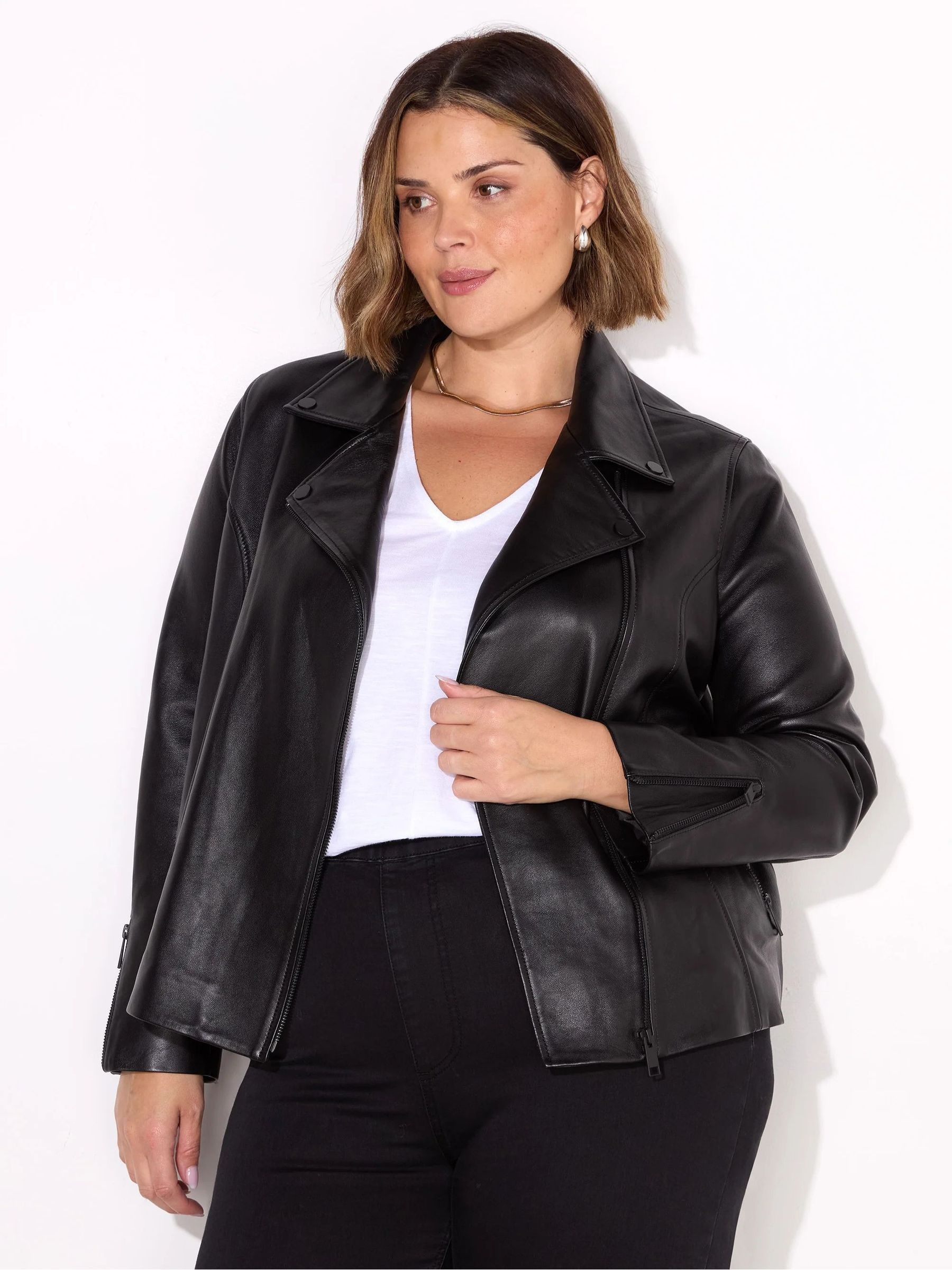 Buy Live Unlimited Black Leather Jacket from the Next UK online shop