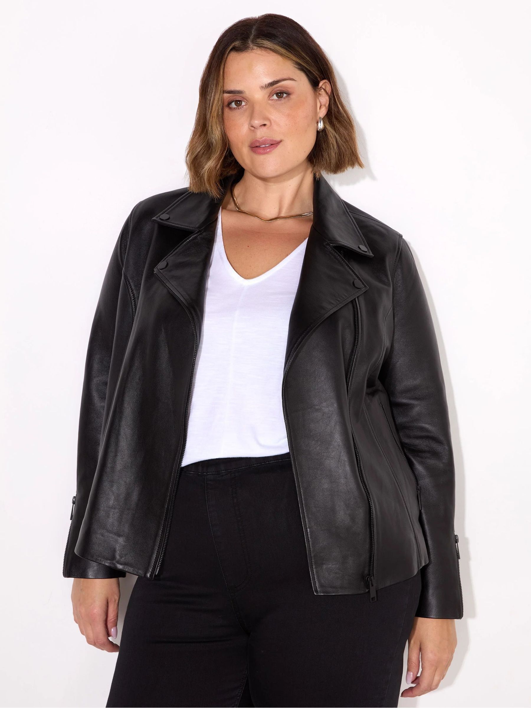 Buy Live Unlimited Black Leather Jacket from the Next UK online shop