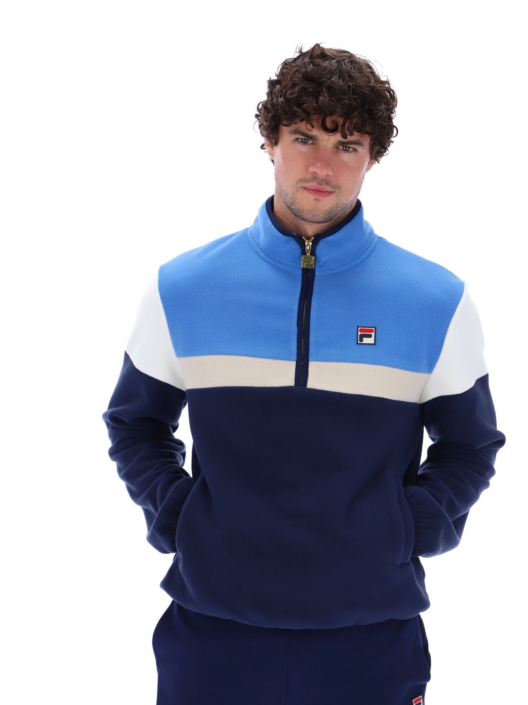 Buy Fila Blue Darwin Quarter Zip Fleece from the Next UK online shop