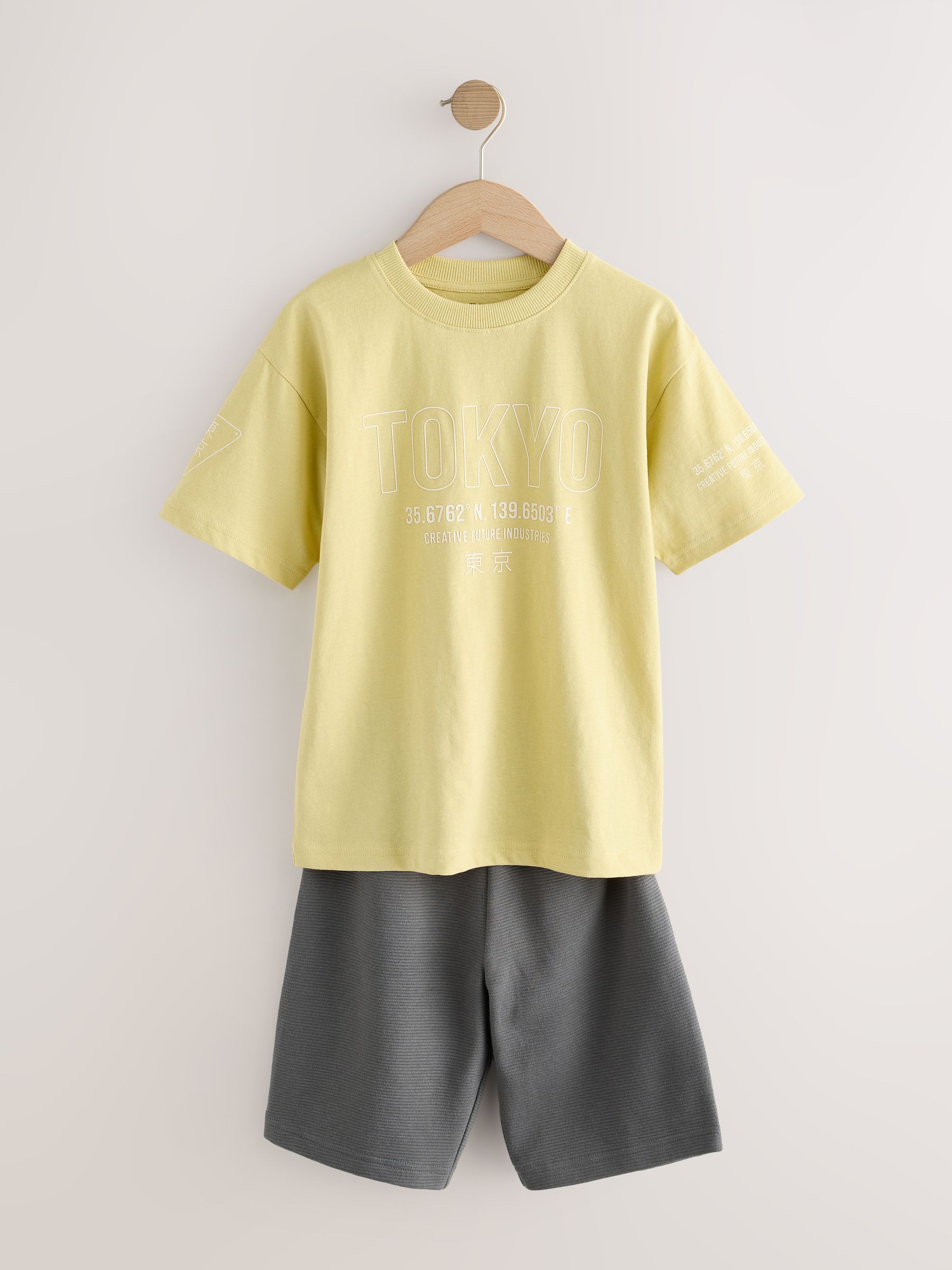 Buy Black/ Grey/ Yellow Short Pyjamas 3 Pack (3-16yrs) from the Next UK ...
