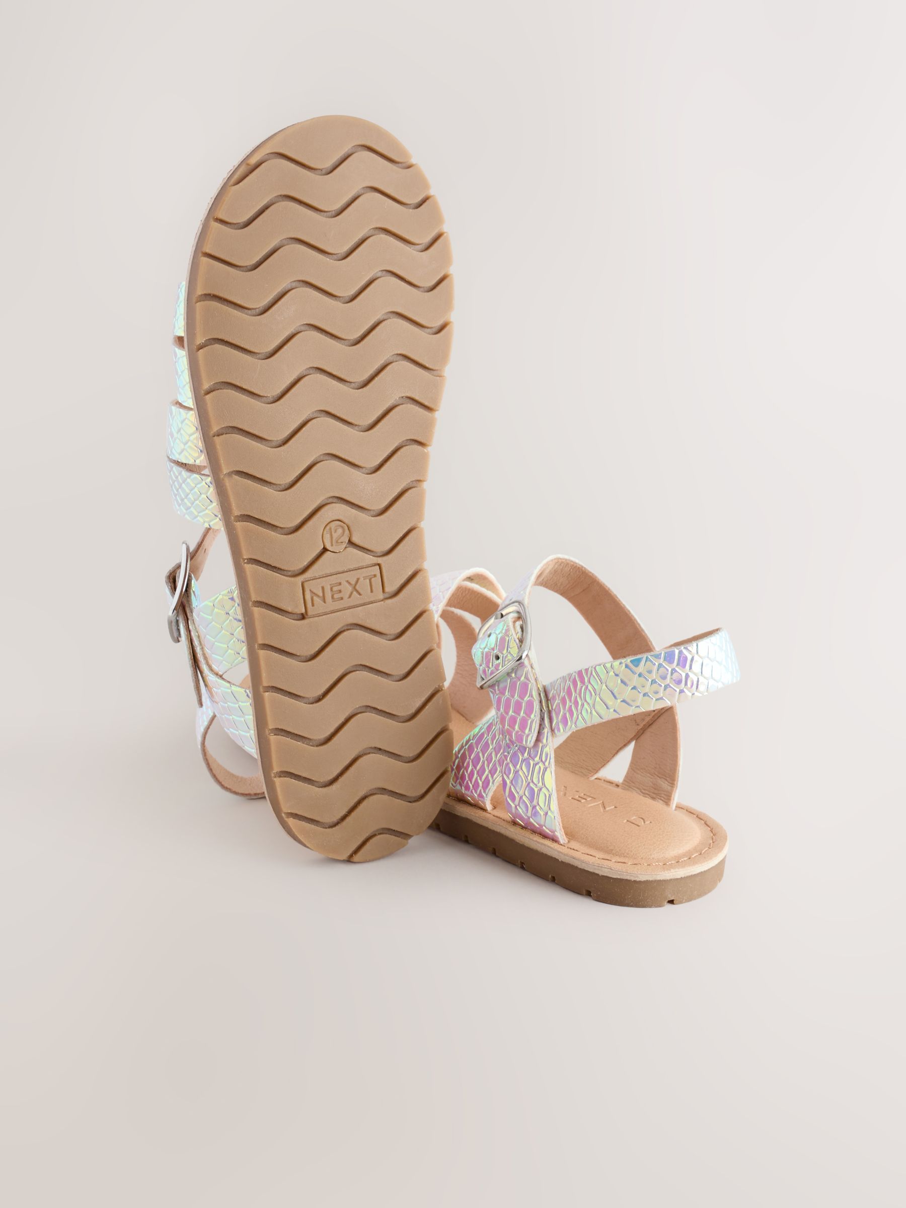 Buy Metallic Snake Print Strappy Sandals from the Next UK online shop