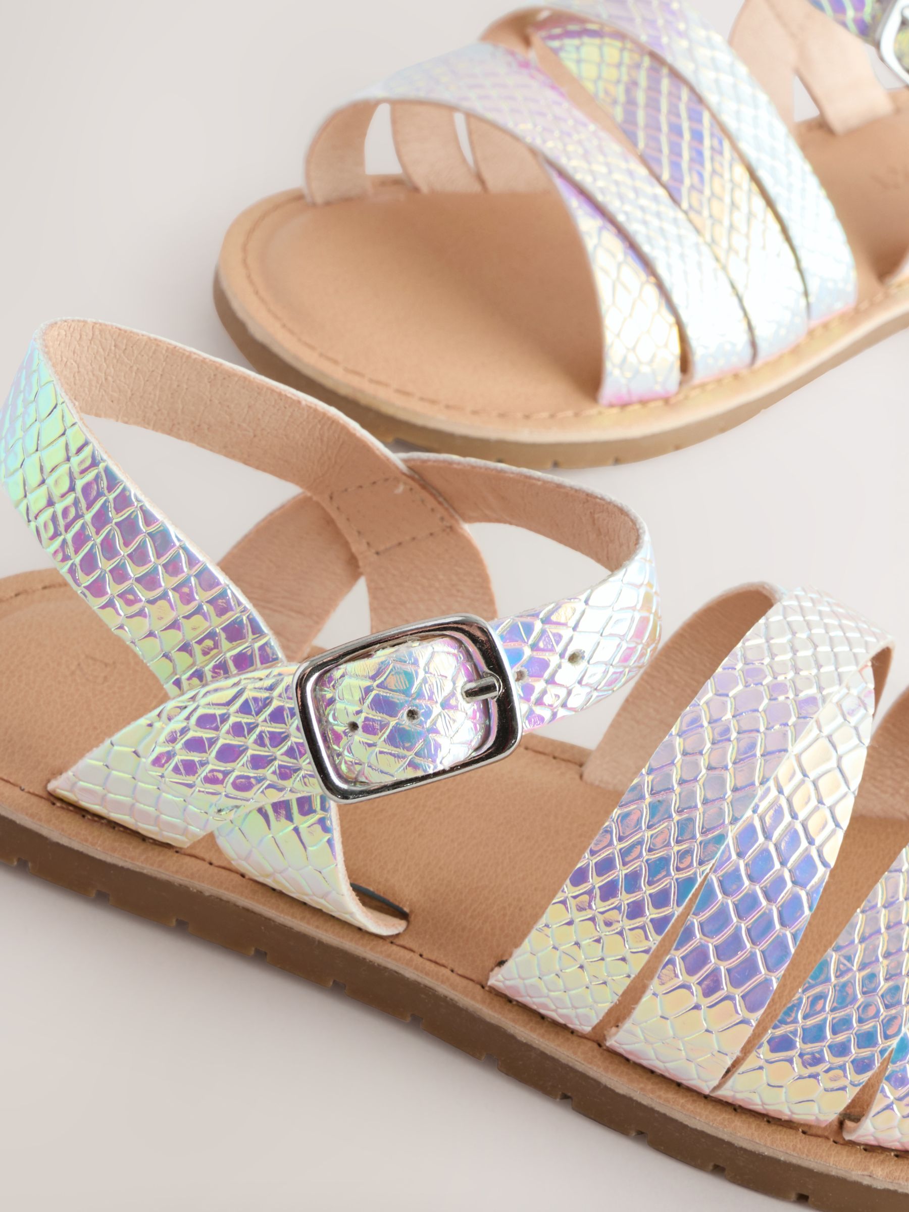 Buy Metallic Snake Print Strappy Sandals from the Next UK online shop