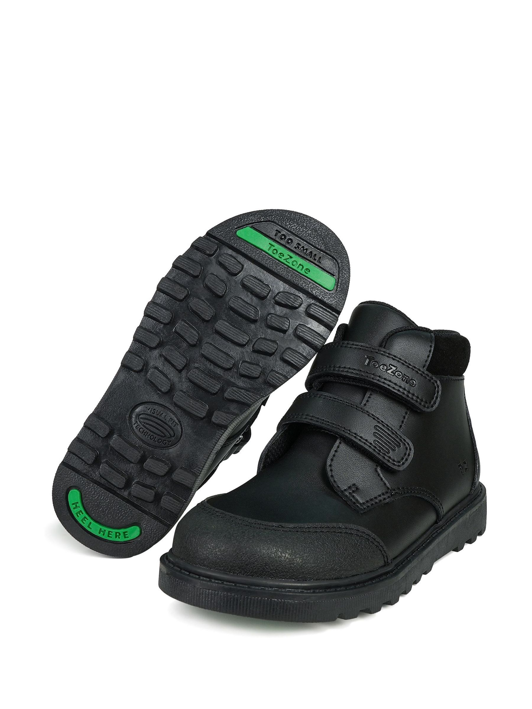 Buy Toezone Black Levi Rip Tape Ankle Boots With Toe Bumper from the ...