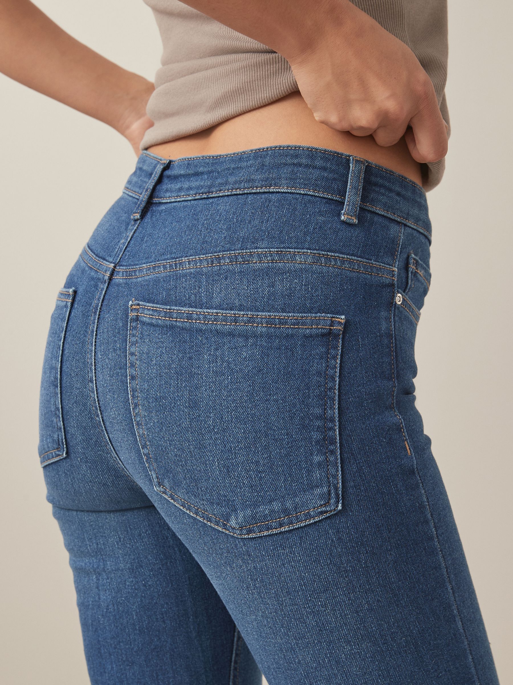 Buy ONLY Blue Lola High Waisted Flared Jeans with Comfort Stretch from ...