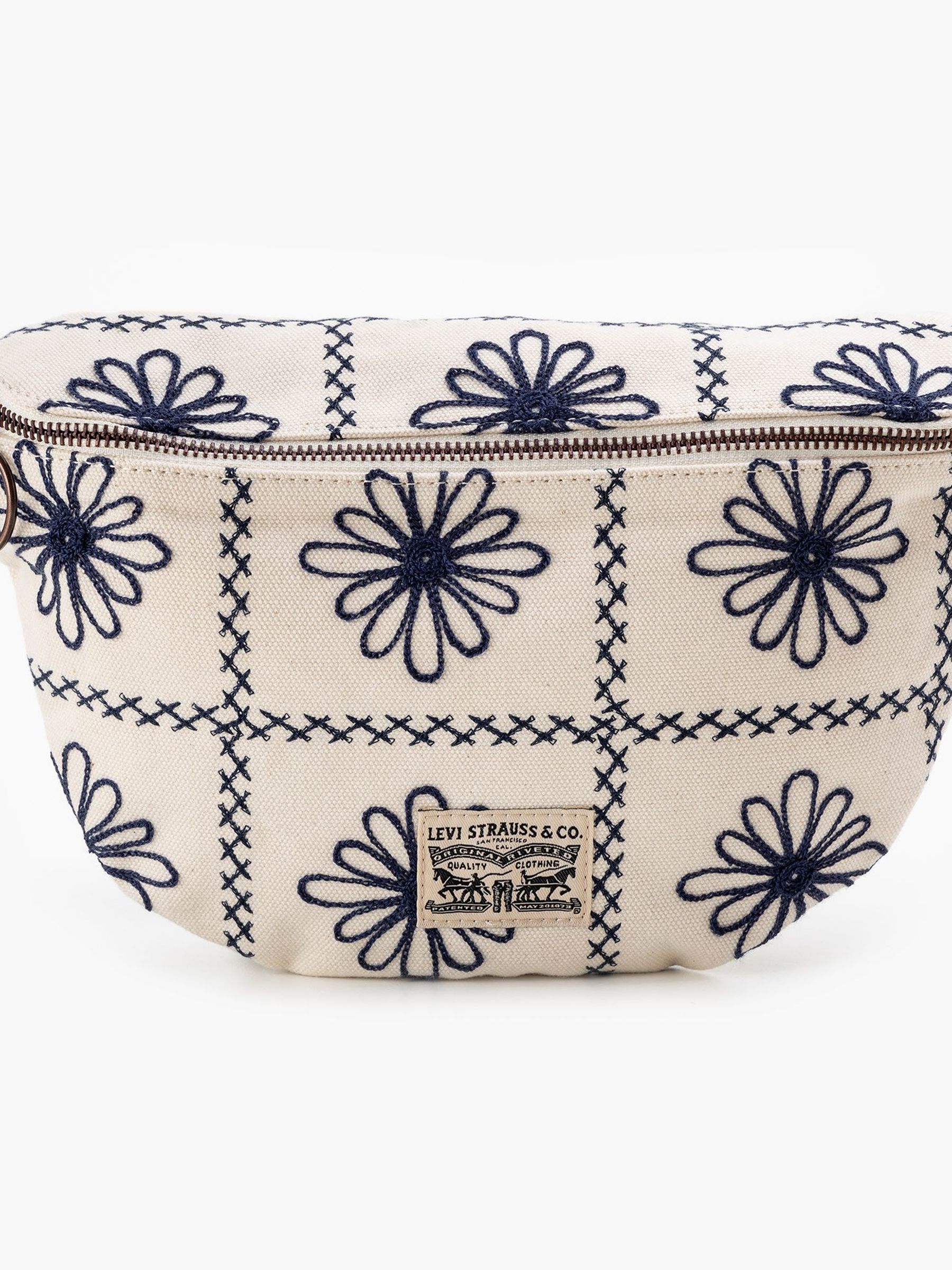 Buy Levi's® Cream/Navy Devon Cross-Body 100% Cotton Bag from the Next ...