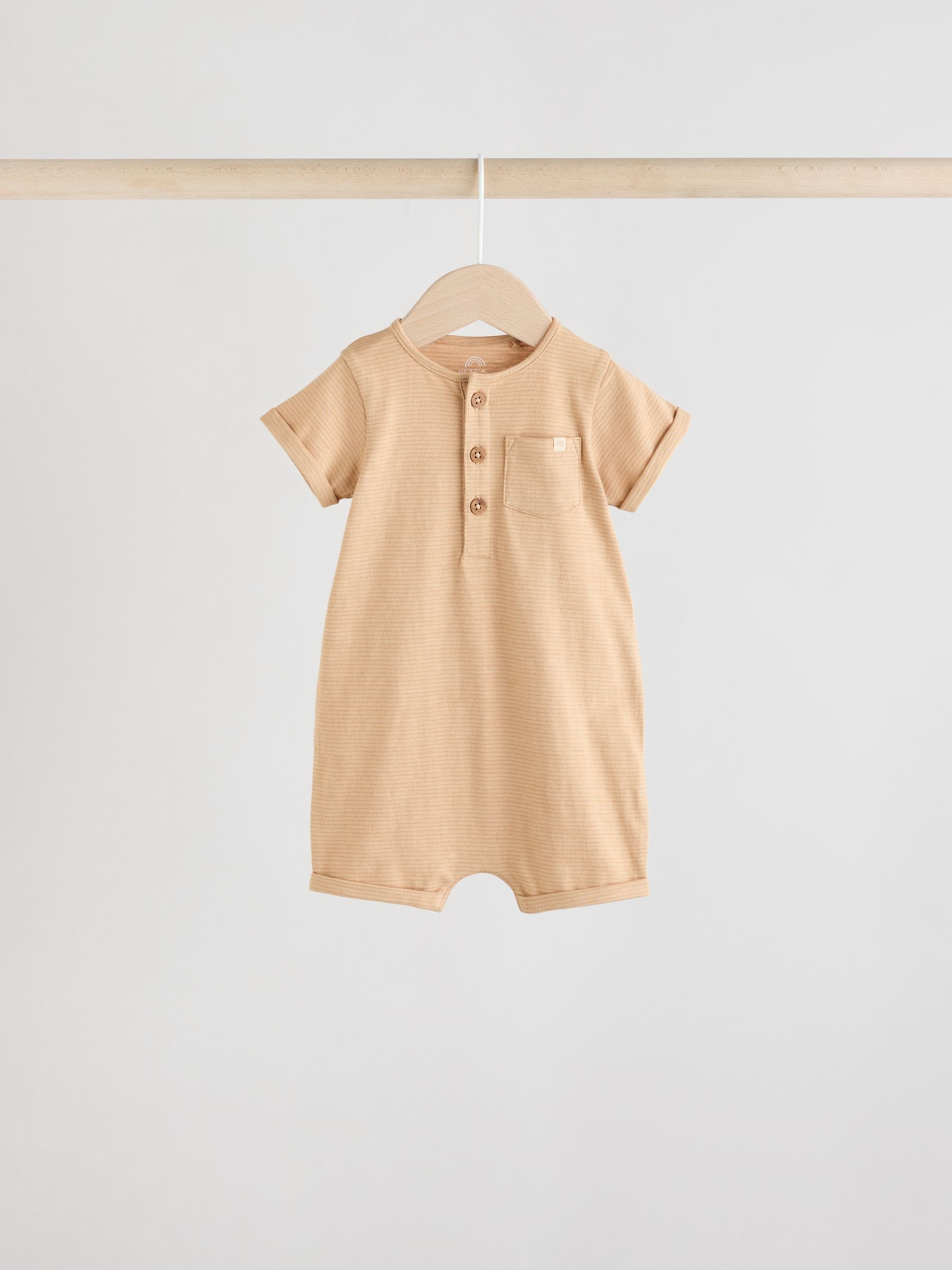 Buy Minerals Grandad Button Neck 4 Pack Baby Rompers from Next Ireland