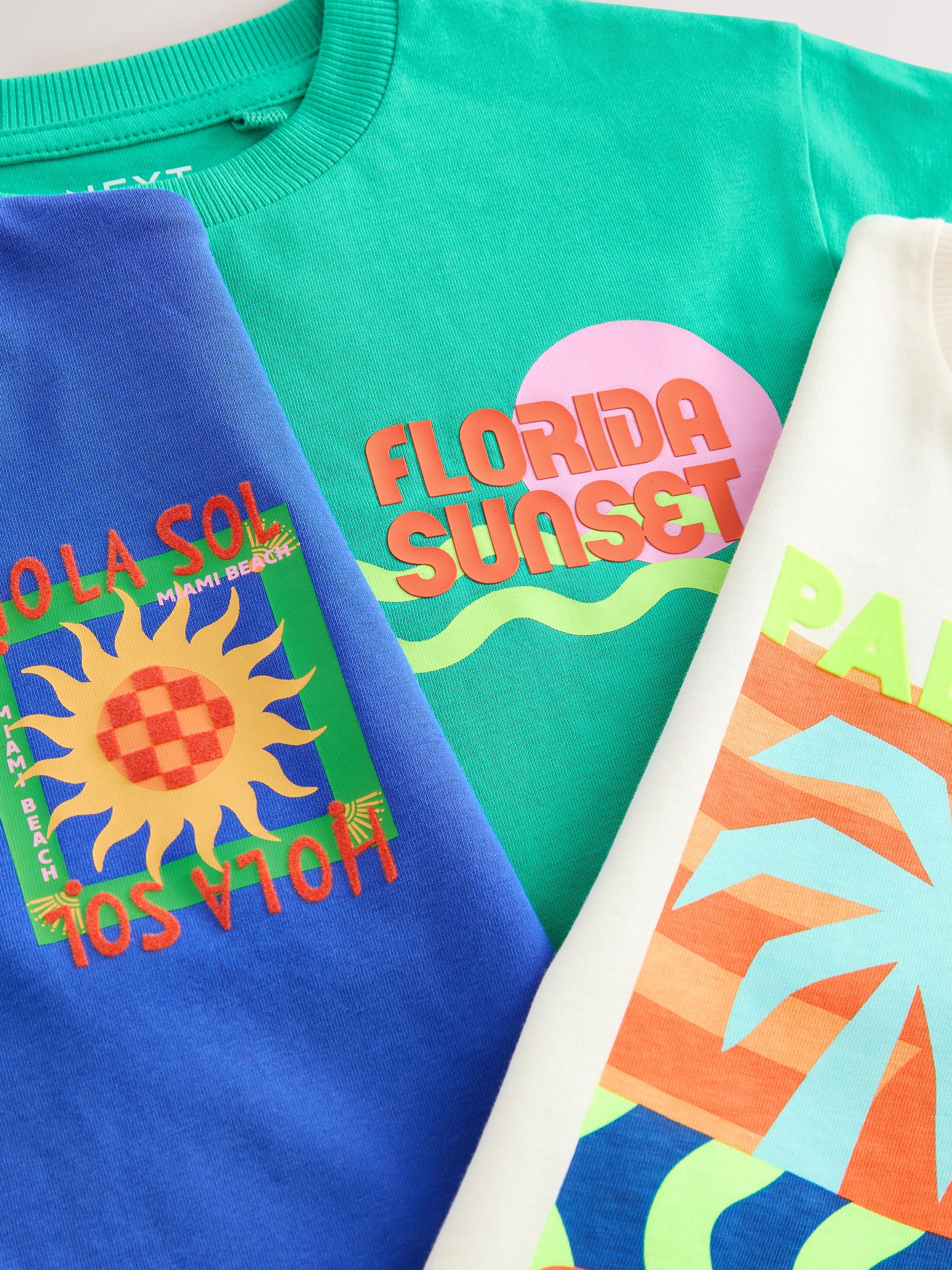 Buy Hola Sol Short Sleeve T-Shirts 3 Pack (3mths-7yrs) from Next USA