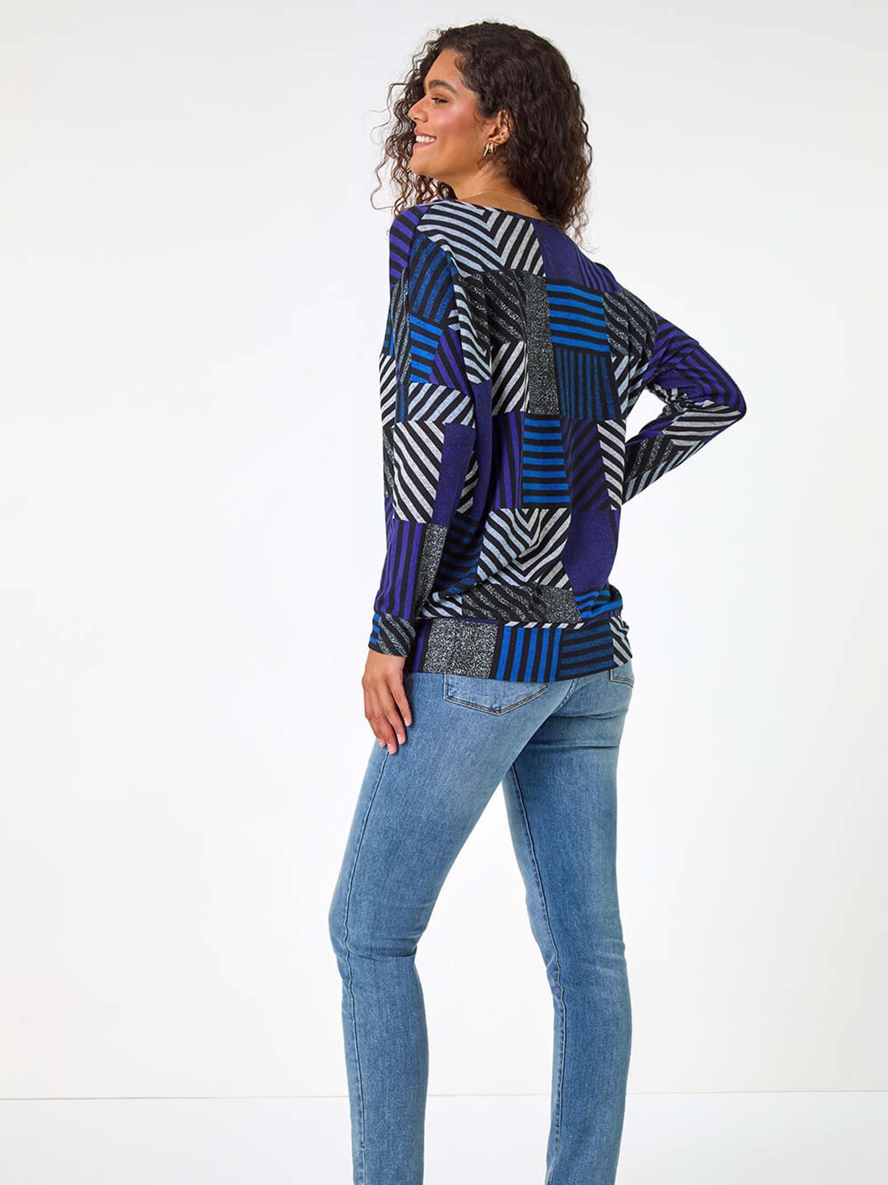 Buy Roman Blue Contrast Stripe Top from the Next UK online shop