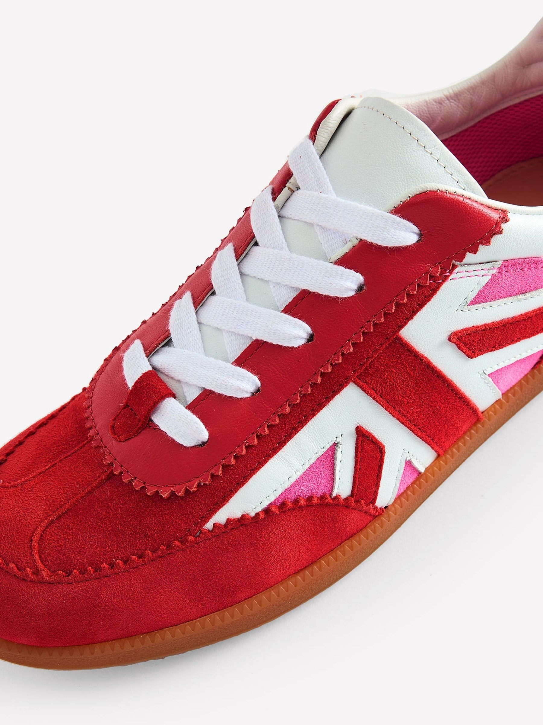 Buy Boden Red Erin Union Jack Trainers from the Next UK online shop