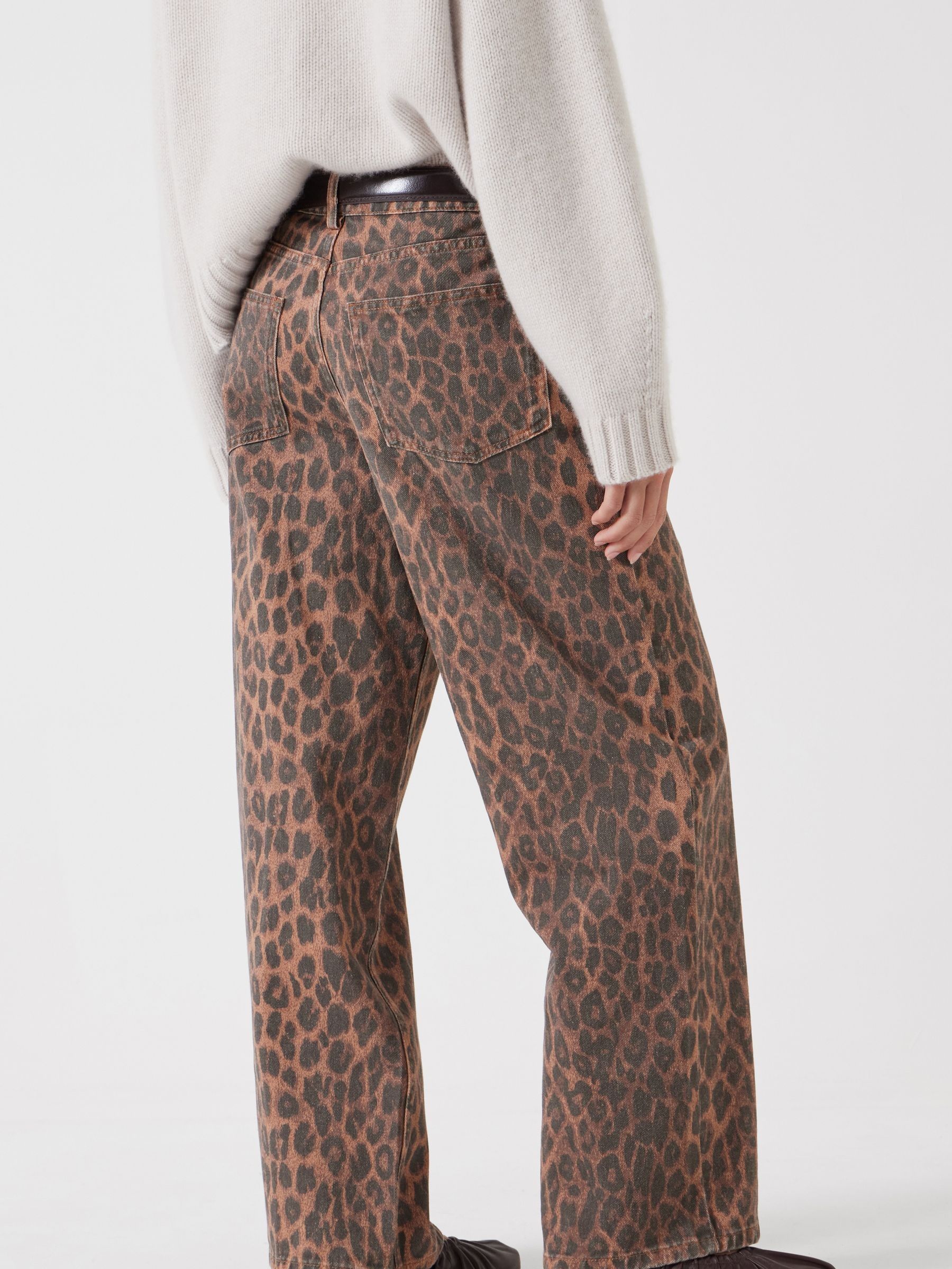 Buy Hush Animal Print Leopard Print Wide Leg Jeans from the Next UK ...