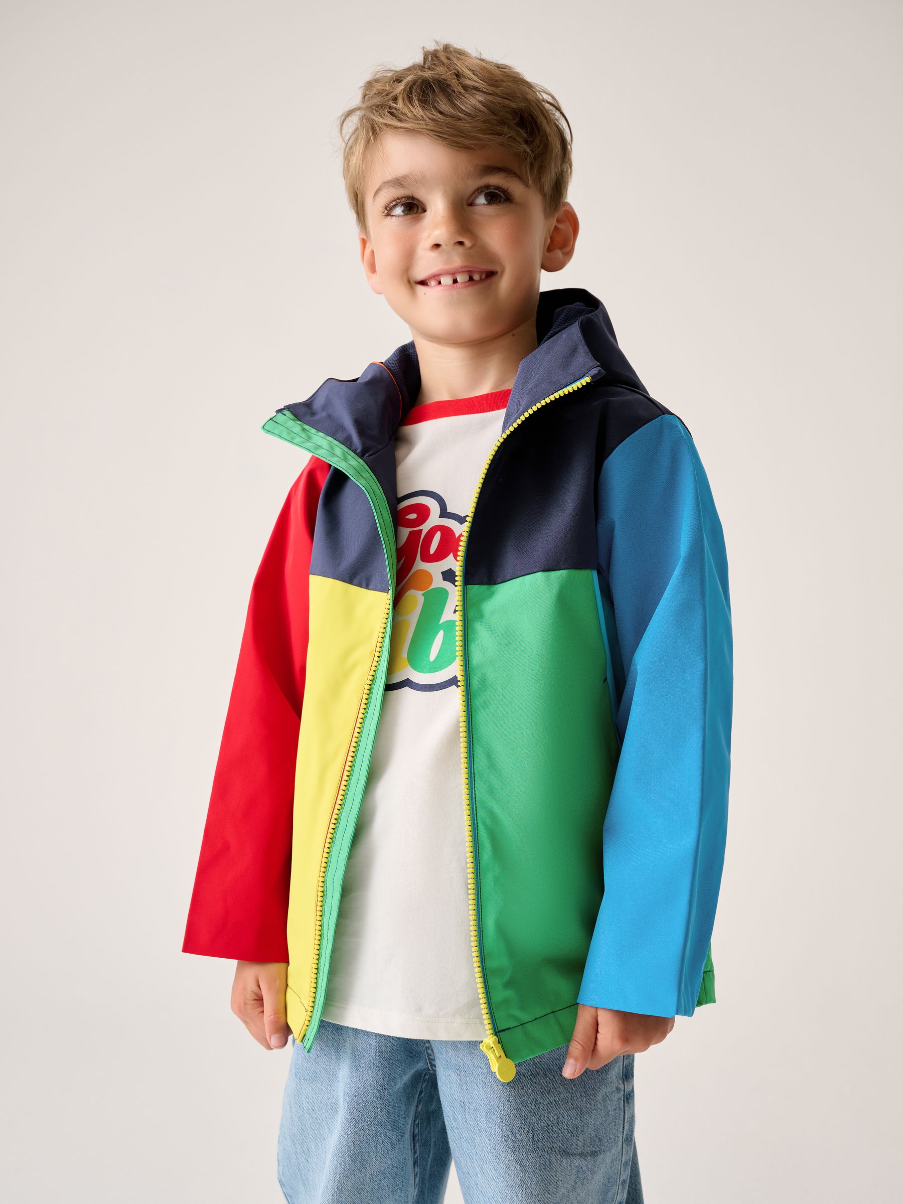 Buy Little Bird by Jools Oliver Multi Colourblock Shower Resistant Coat ...