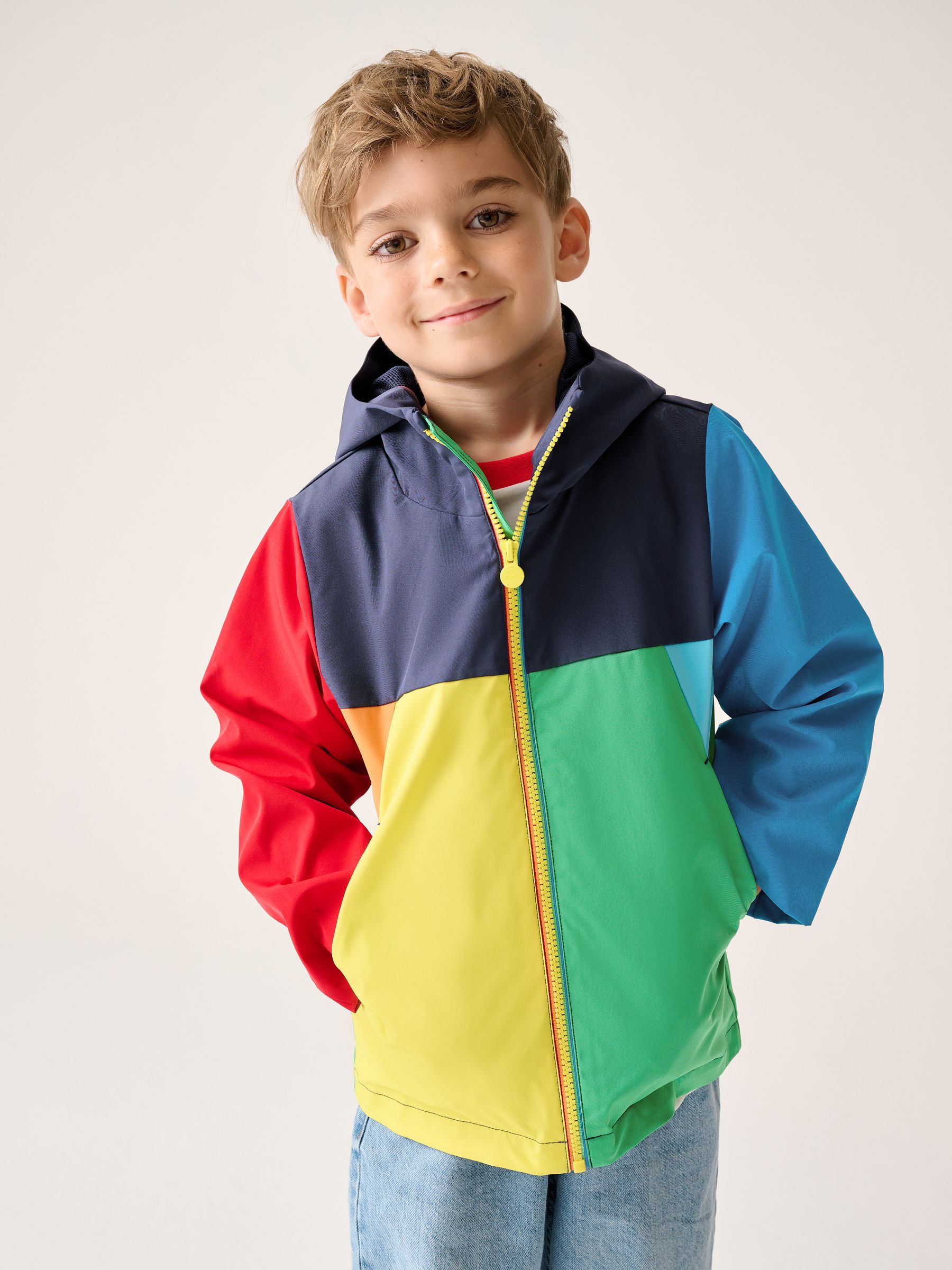 Buy Little Bird by Jools Oliver Multi Colourblock Shower Resistant Coat ...