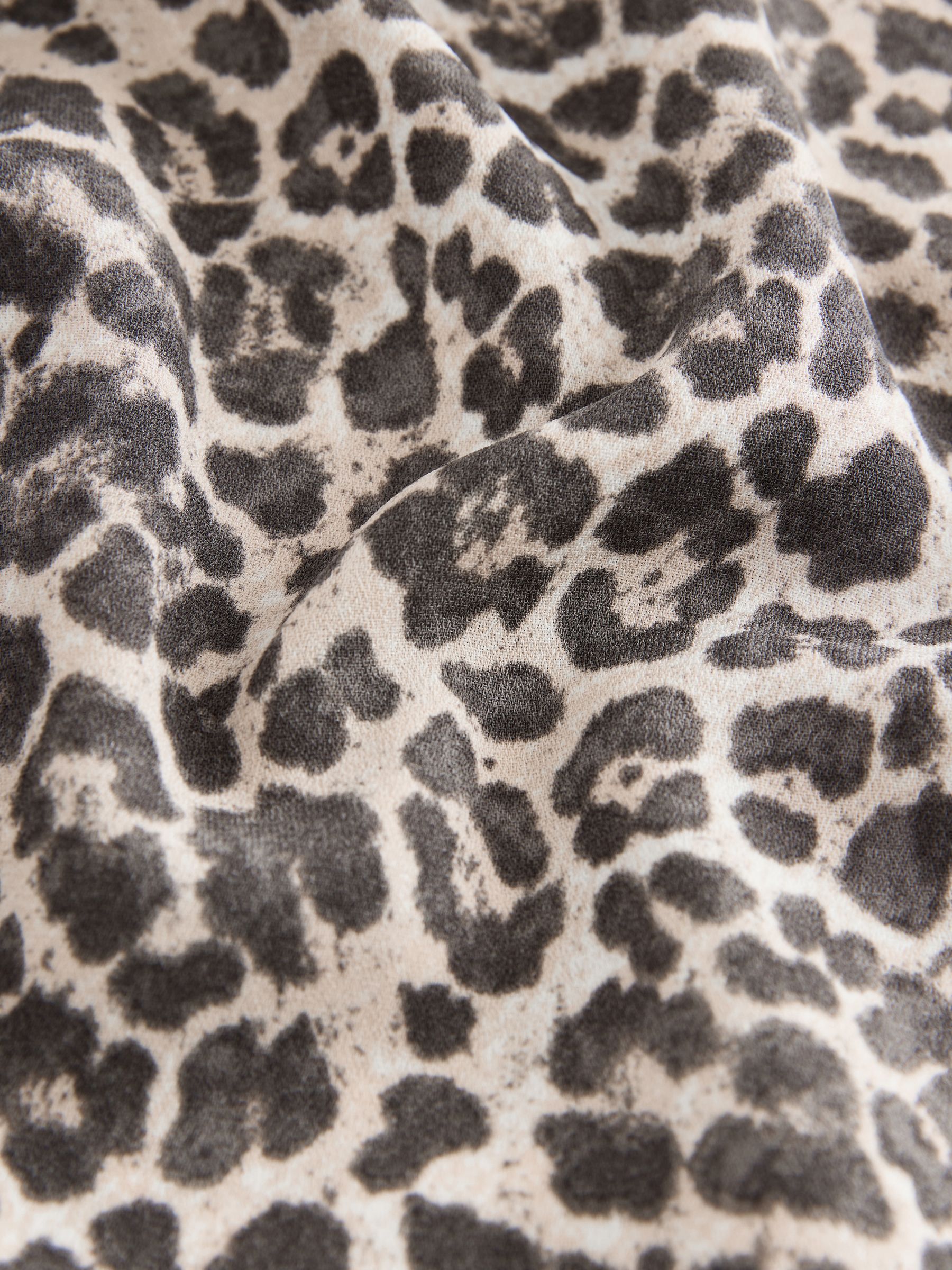 Buy Animal Print Relaxed Fit Short Sleeve Overhead V-Neck Blouse from ...