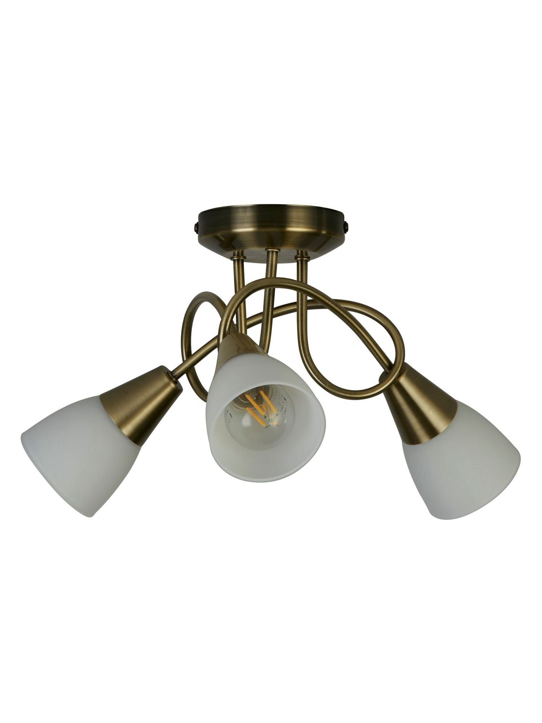 Buy Searchlight Antique Brass Henley 3 Ceiling Light from the Next UK ...