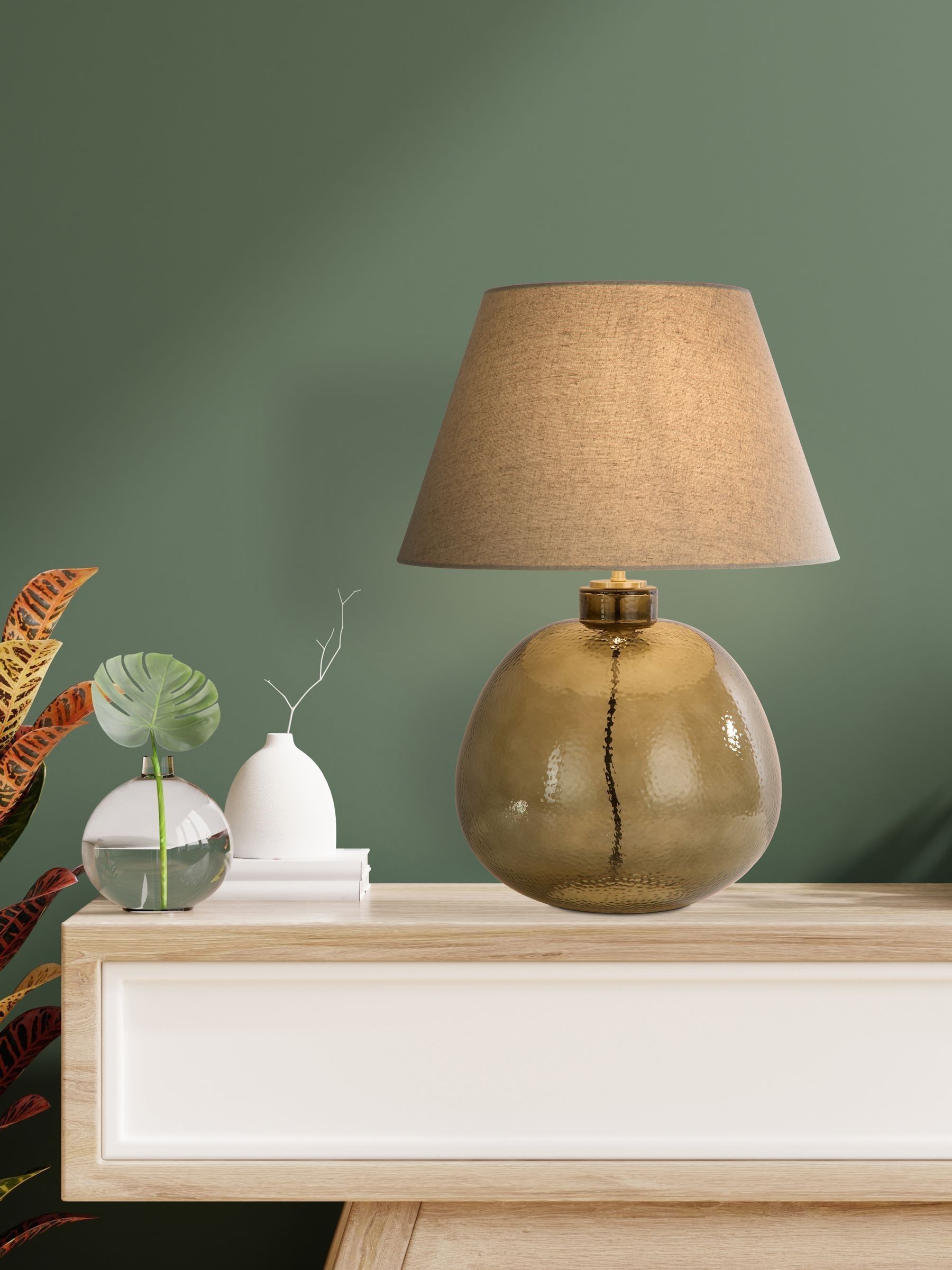 Buy Searchlight Green and Gold 1 Light Table Lamp from the Next UK ...