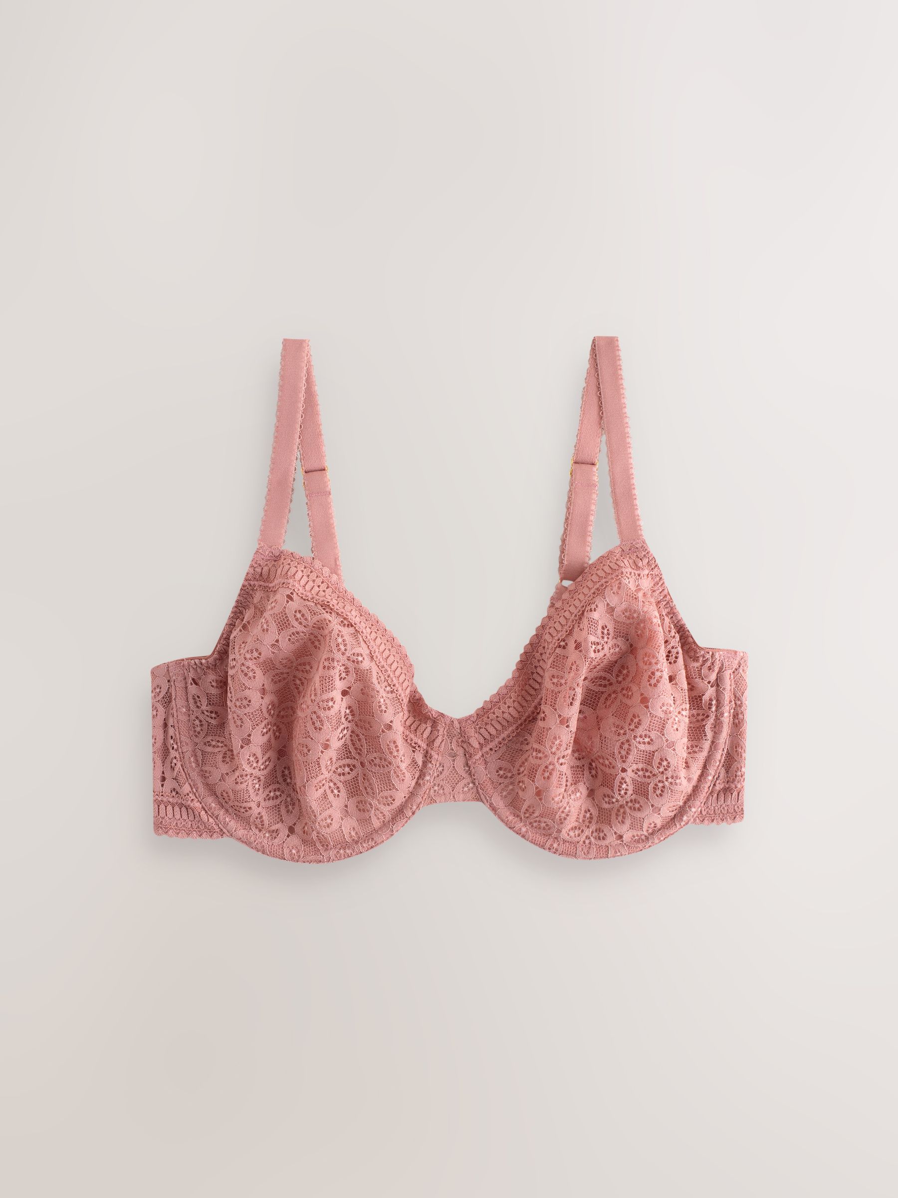Buy Rose/White DD+ Lace Non Padded Full Cup Minimiser Bras 2 Pack from ...