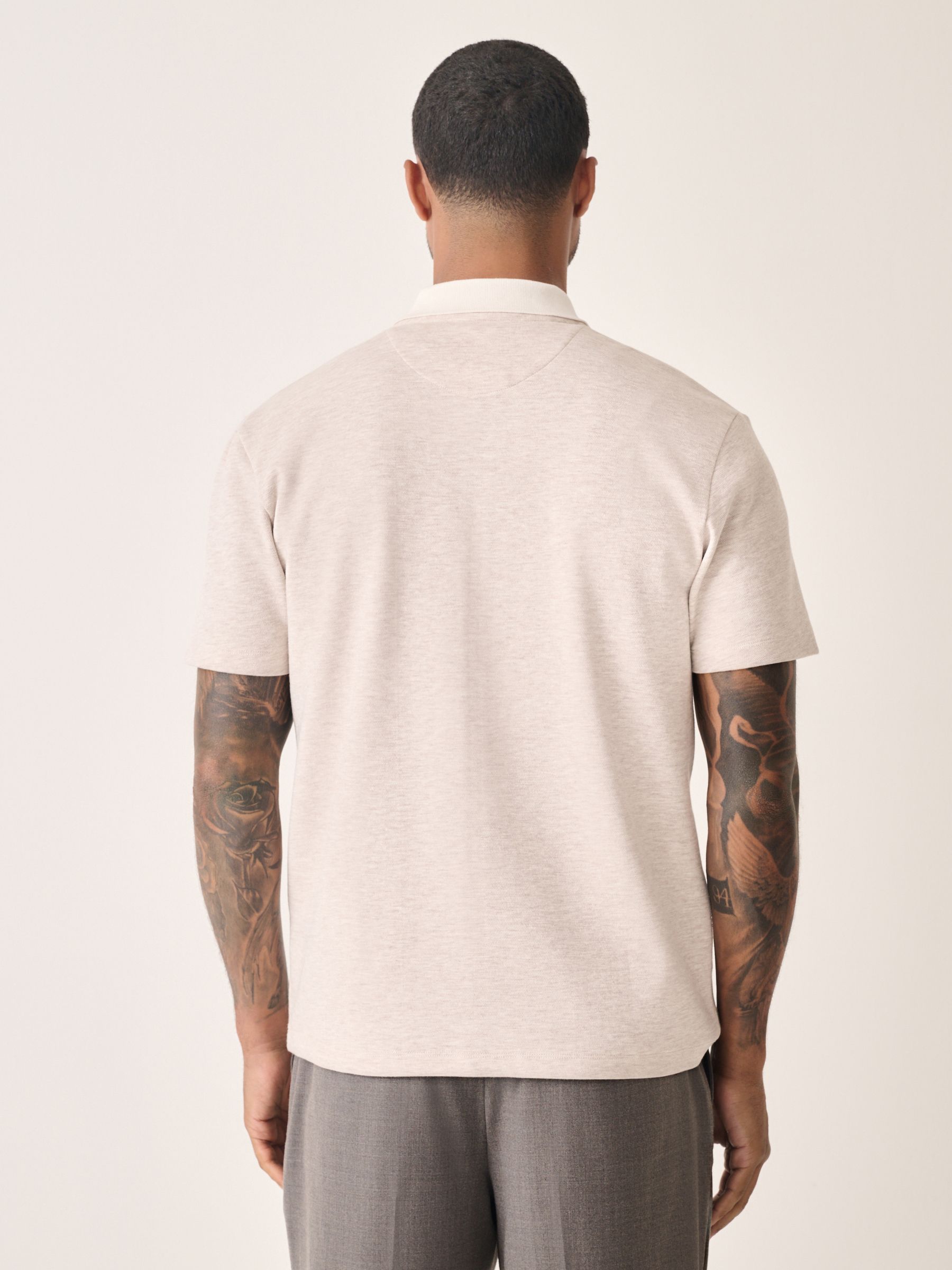 Buy Neutral Marl Textured Stripe Jersey Shirt from the Next UK online shop