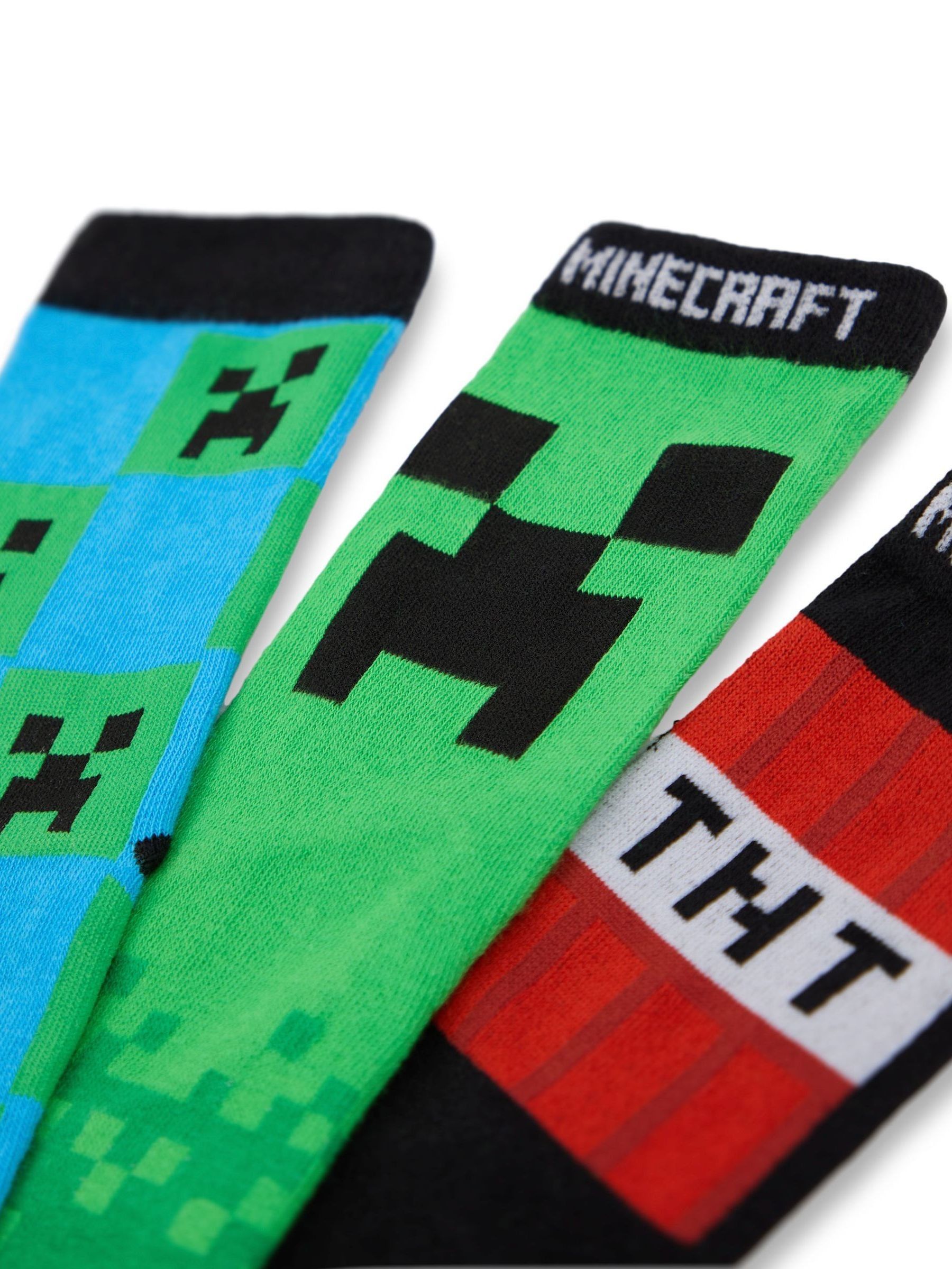 Buy Vanilla Underground Green Minecraft TNT Calf Socks Set of 5 from ...
