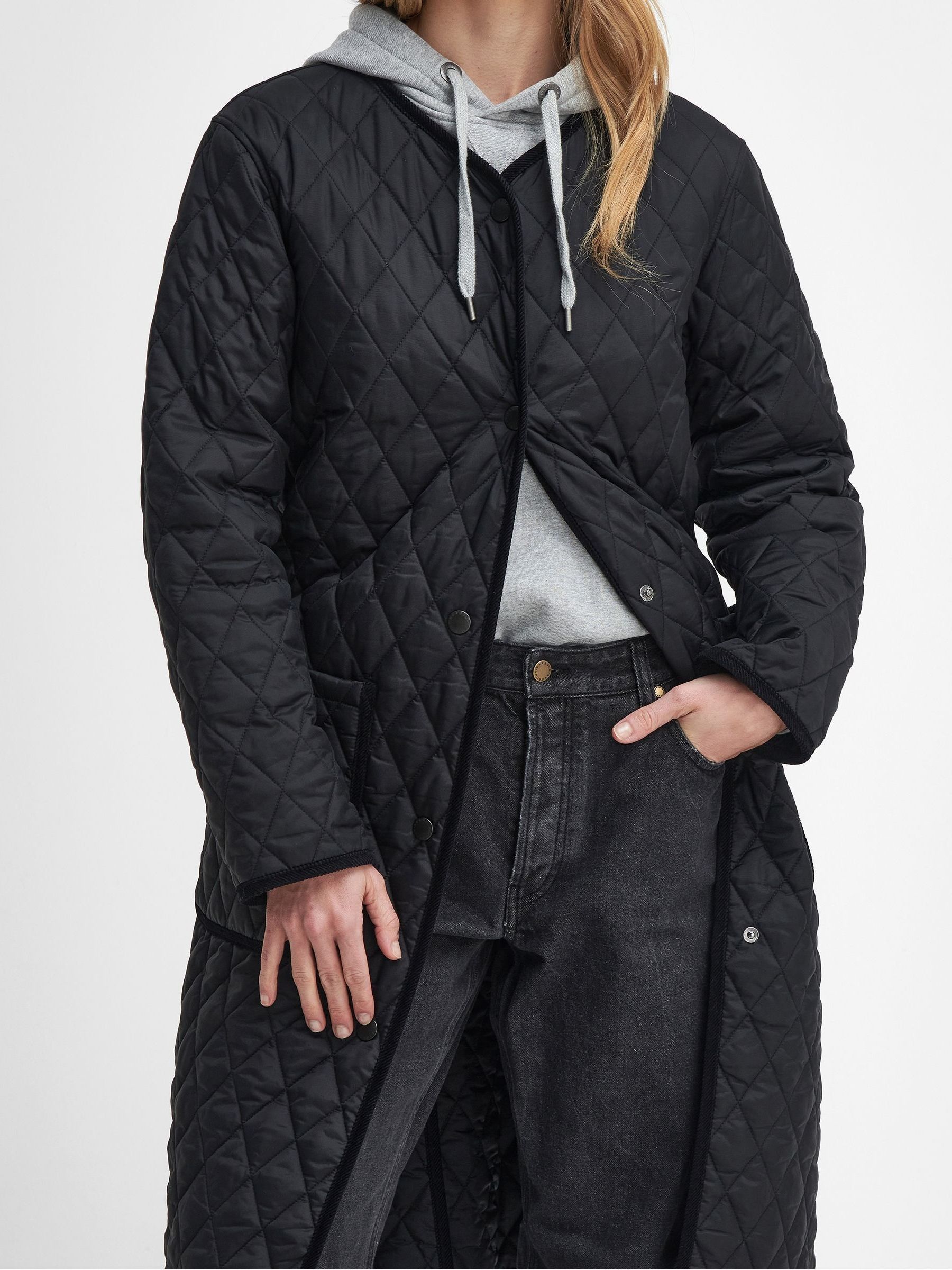 Buy Barbour® Black Round Collar Jacket from the Next UK online shop