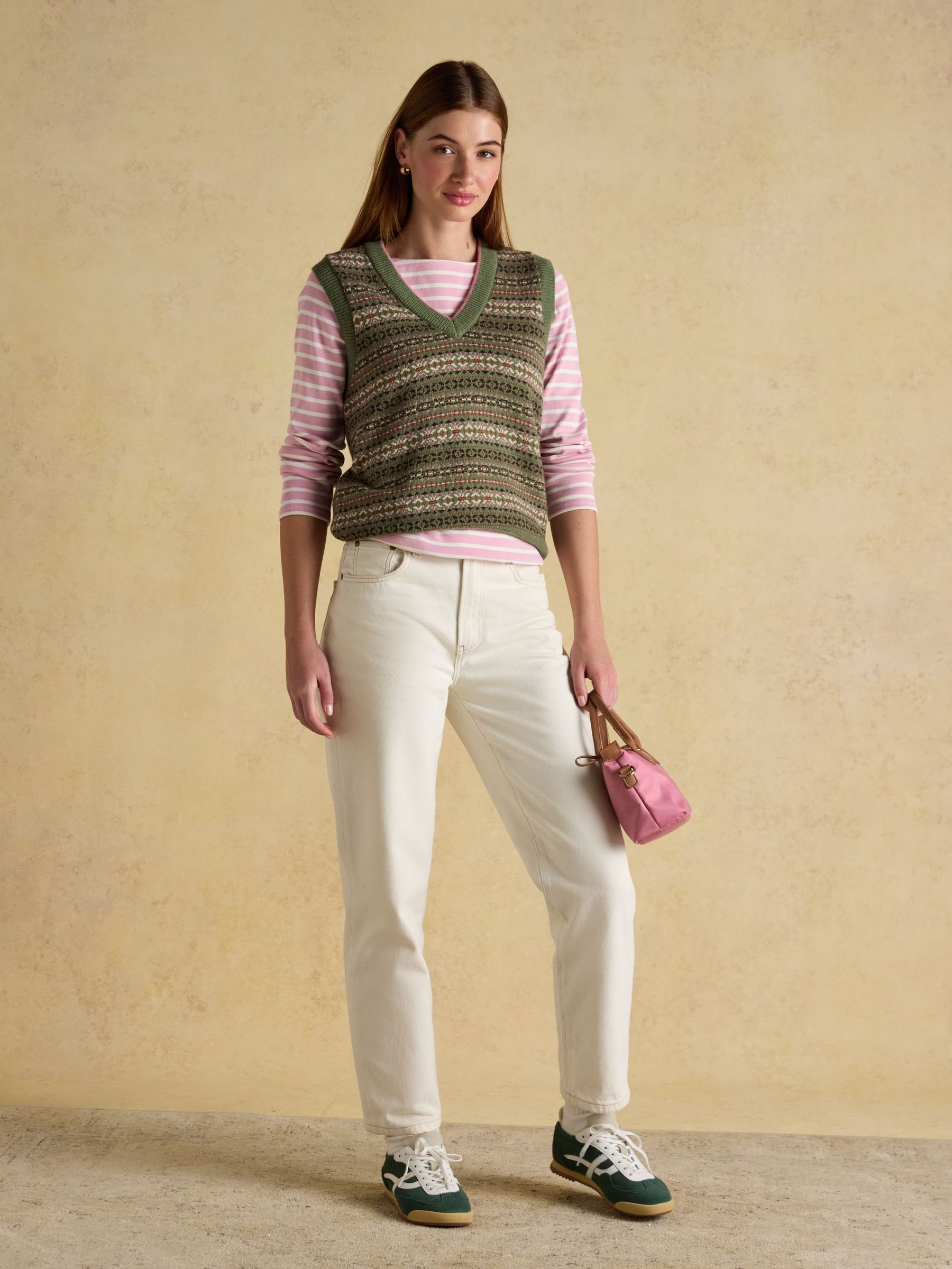 Buy Joules Harbour Pink Boat Neck Long Sleeve Breton Stripe Top from ...