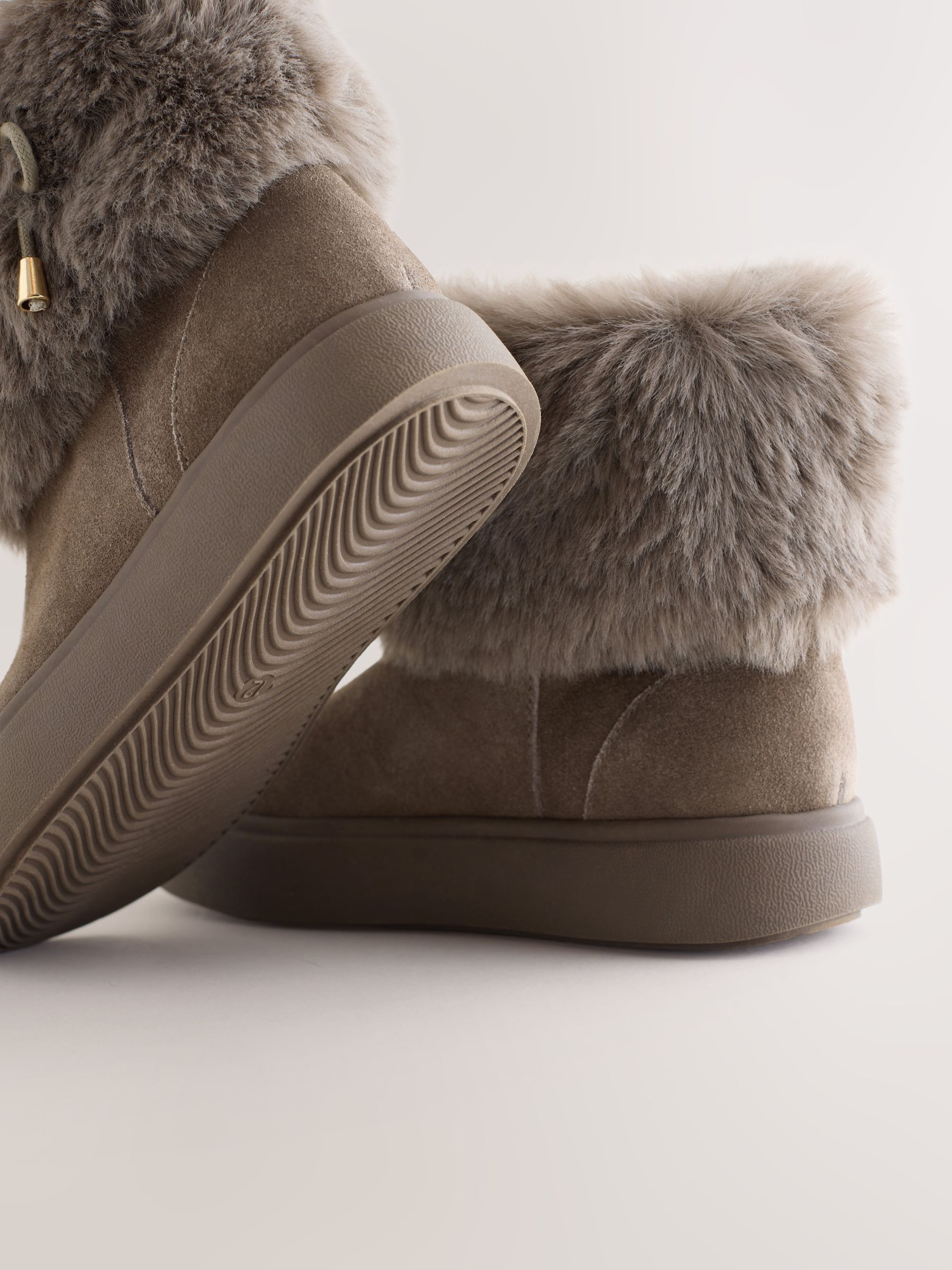 Buy Grey Water Repellent Suede Boots from Next Kuwait
