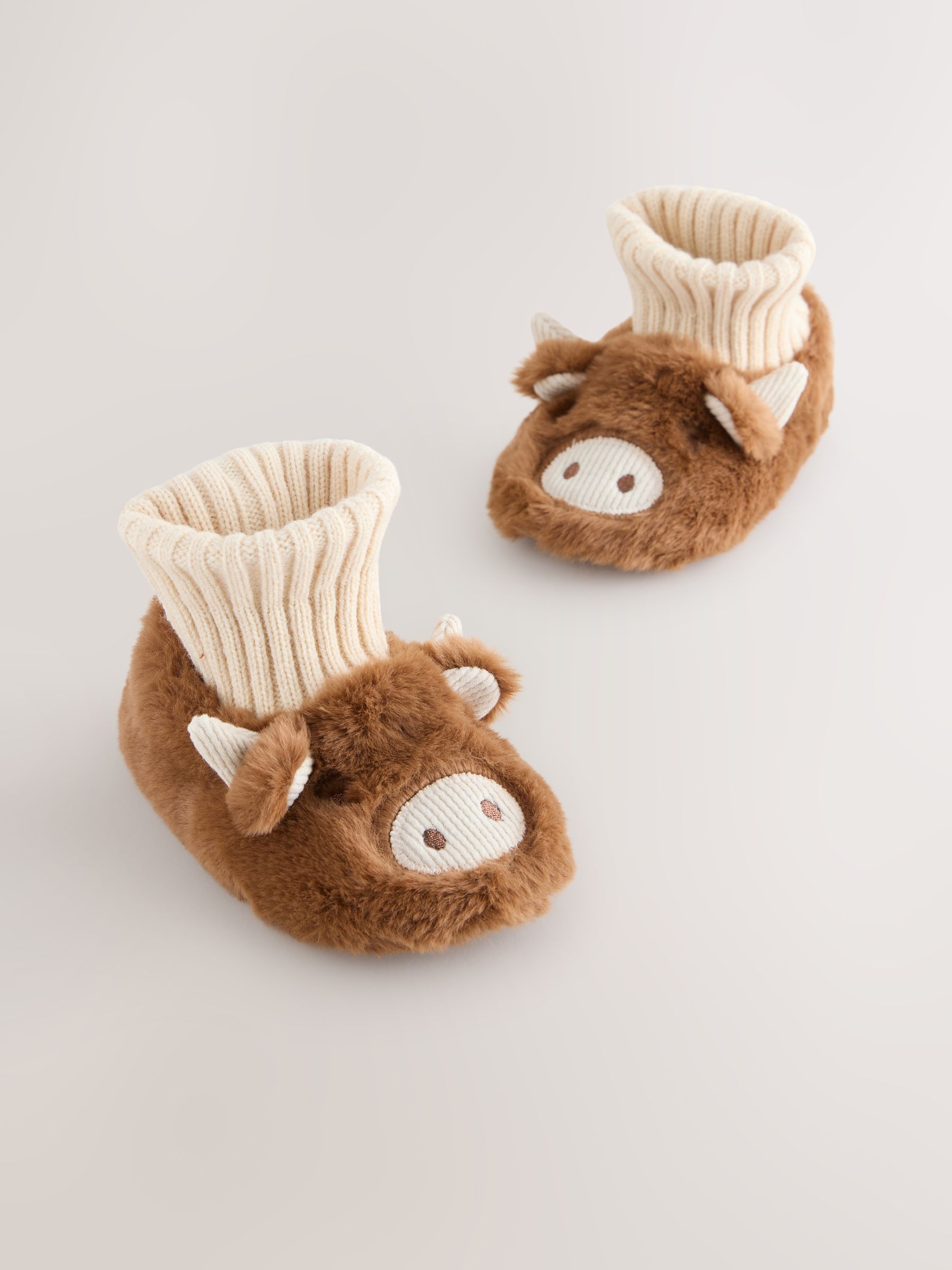 Buy Brown Hamish The Highland Cow Slipper Boots from the Next UK online ...