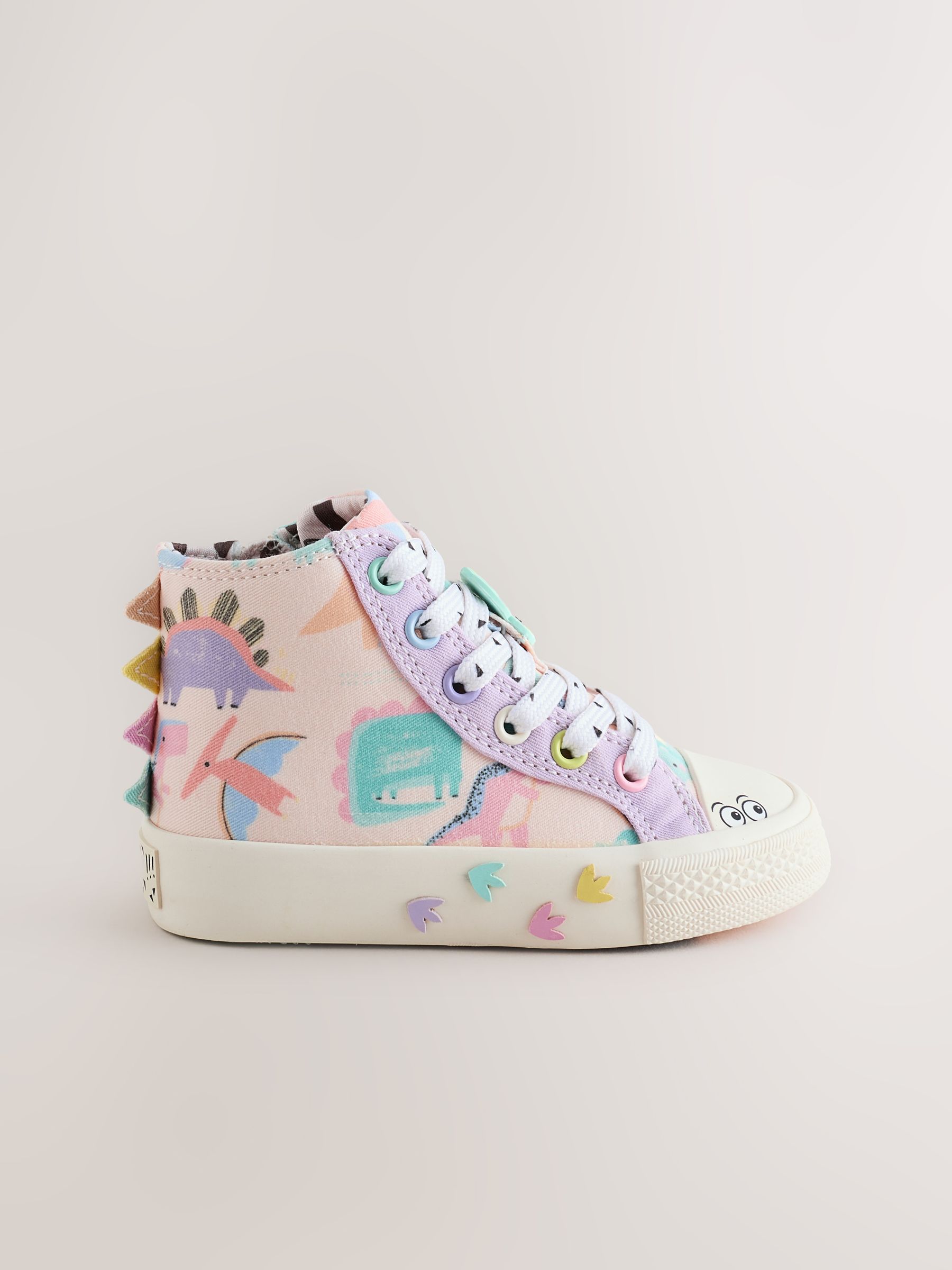 Buy Multi Dinosaur Standard Fit (F) Character High Top Trainers from ...