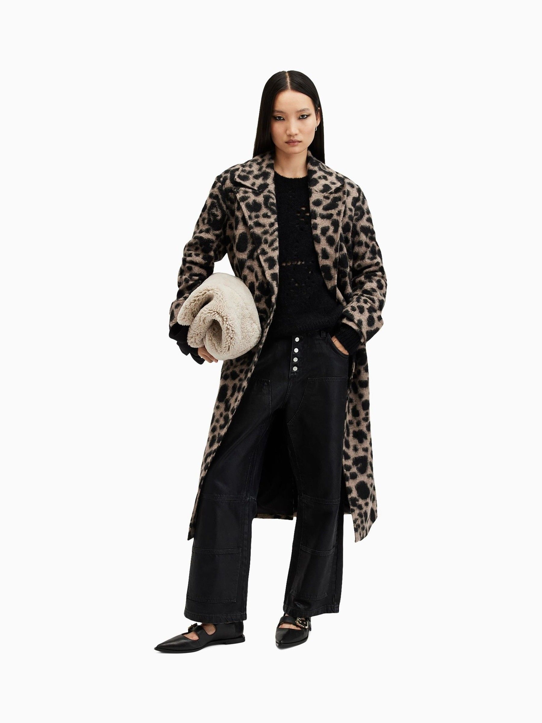 Buy AllSaints Brown Mabel Leppo Coat from the Next UK online shop