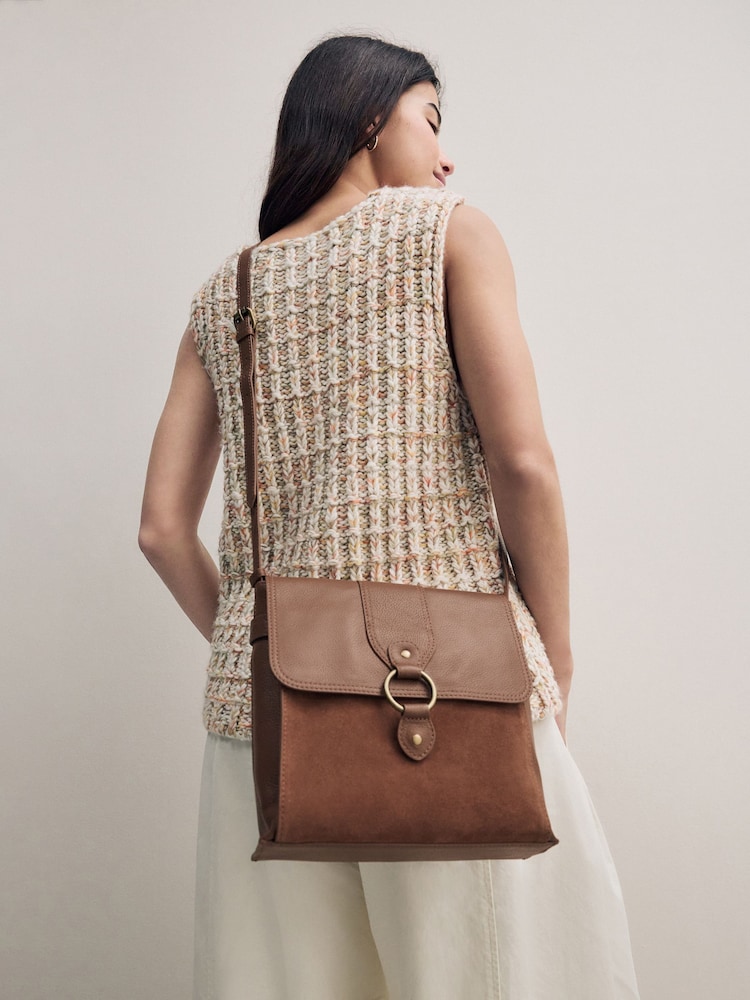 Buy Tan Brown Leather Pocket Messenger Bag from Next Australia