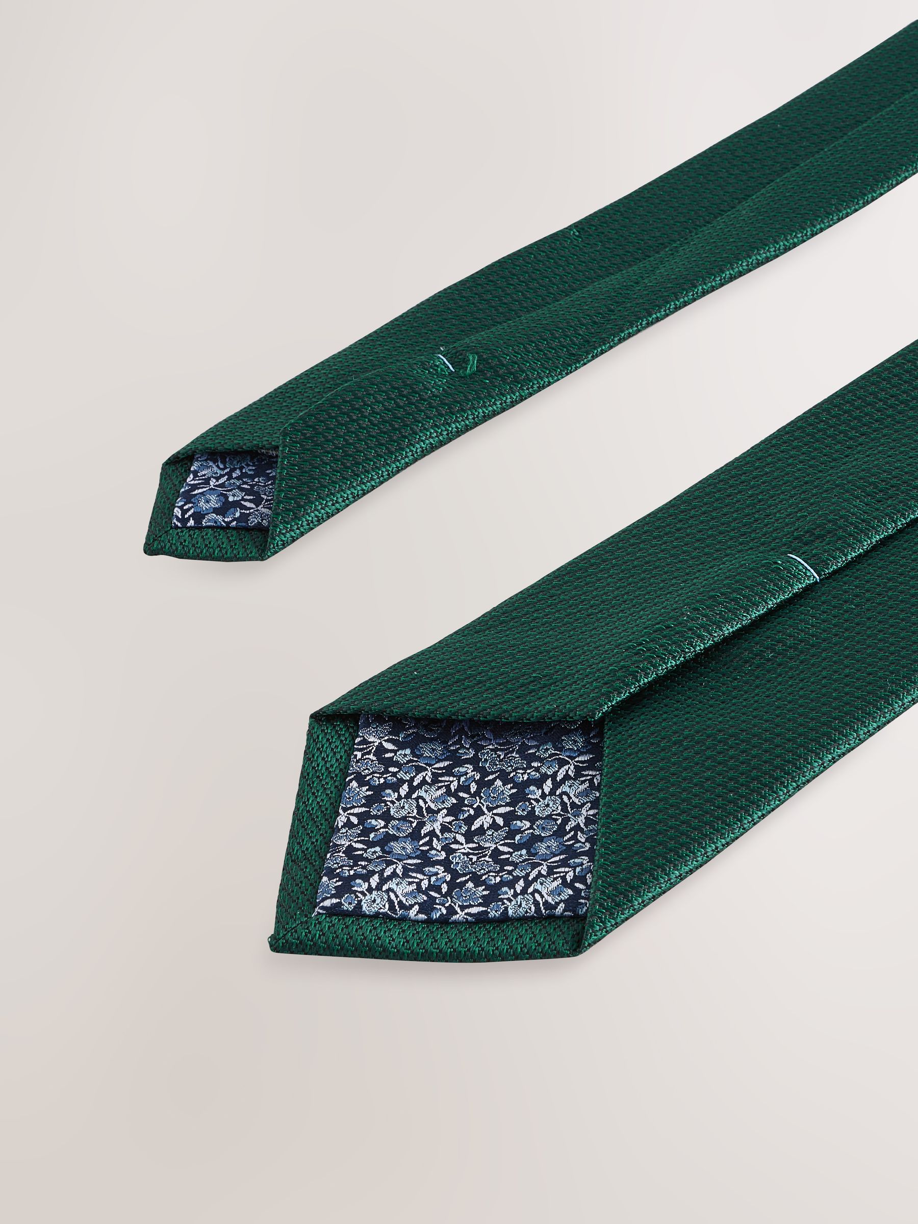 Buy Green Textured Tie with Tie Clip from the Next UK online shop