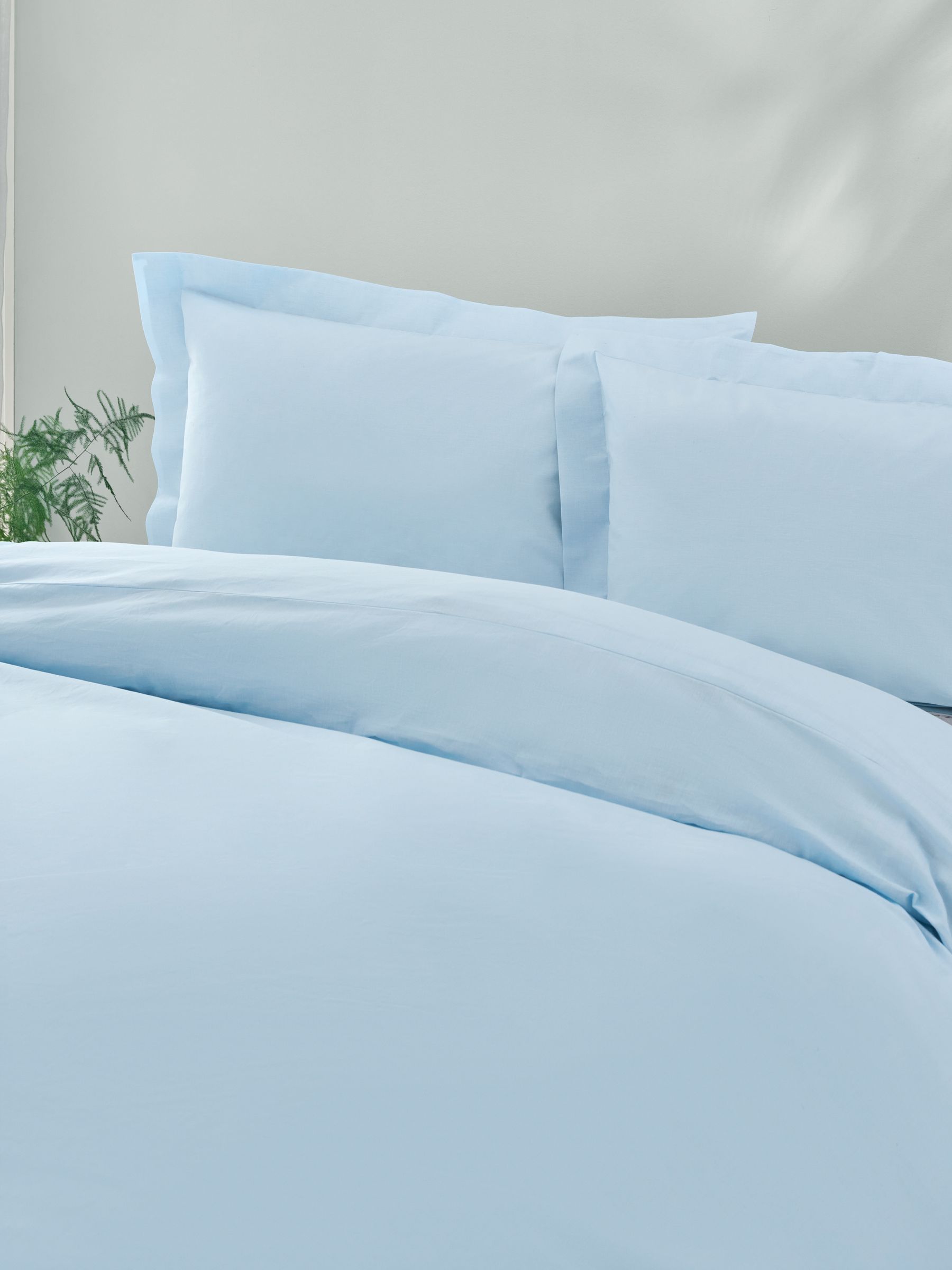 Buy Light Blue 144 Thread Count Duvet Cover and Pillowcase Set from the ...