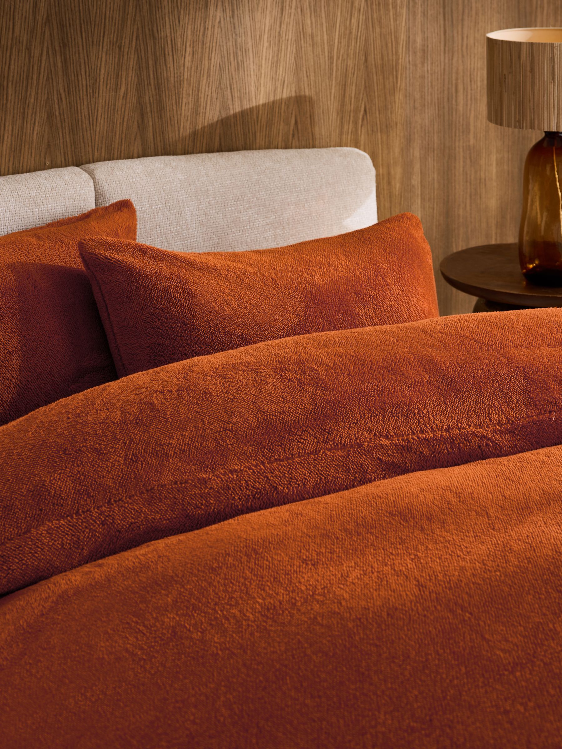 Buy Orange Rust Teddy Fleece Duvet Cover and Pillowcase Set from Next USA